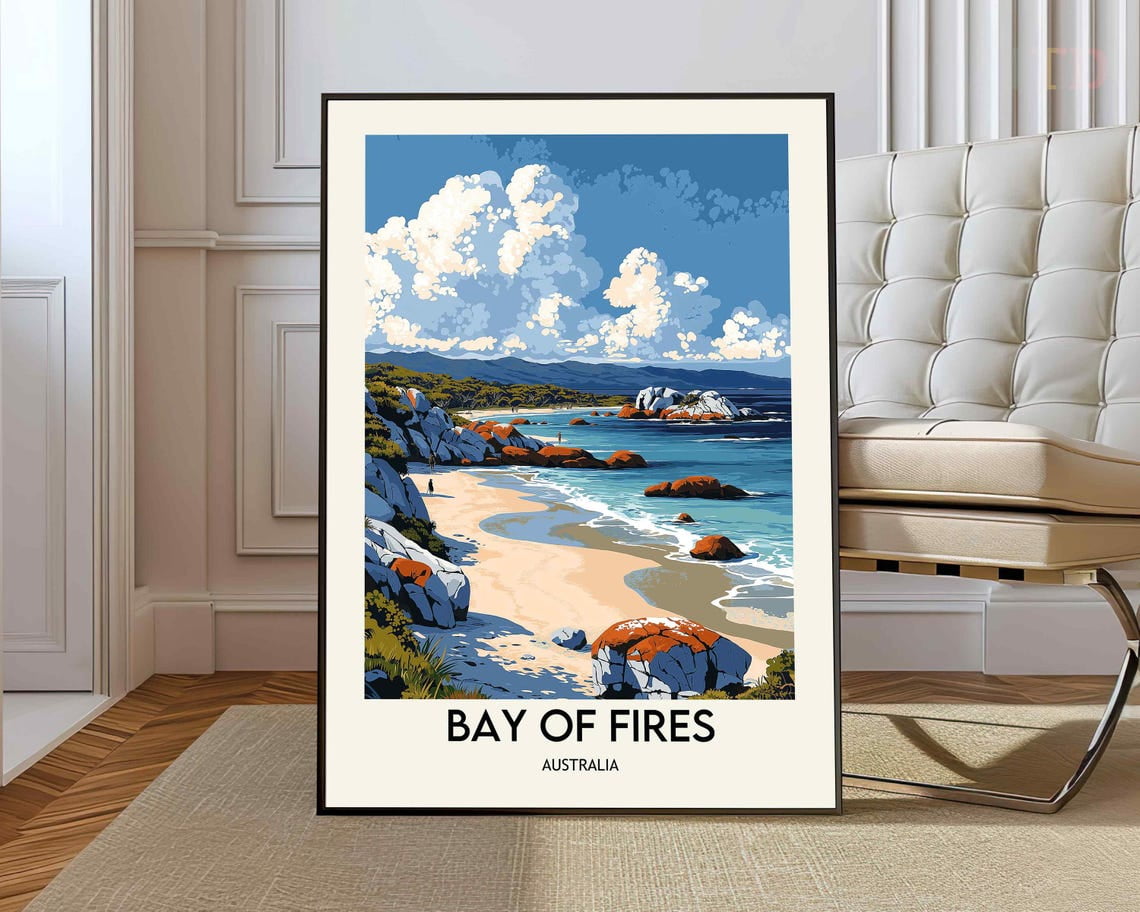 Bay Of Fires Poster, Bay Of Firesbay Of Fires Print, Bay Of Fires Photo ...