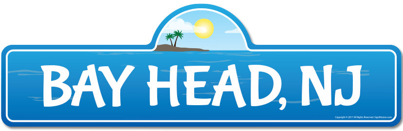 Bay Head NJ New Jersey Beach Street Sign | Indoor/Outdoor | Surfer ...