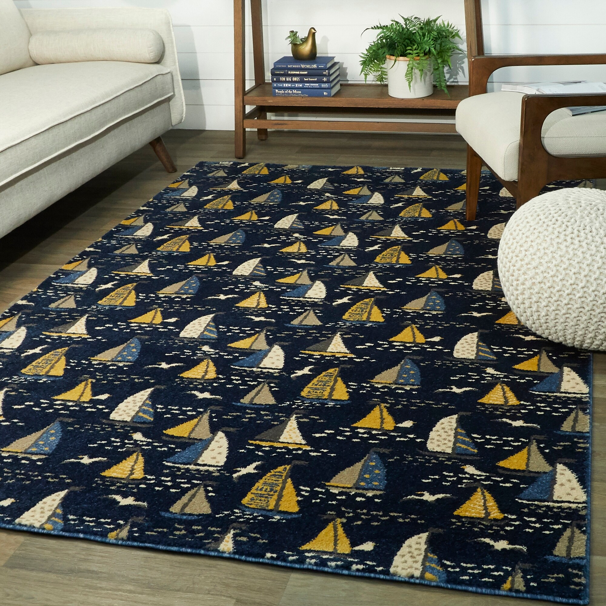 Bay Marina Coastal Boat Area Rug - Walmart.com