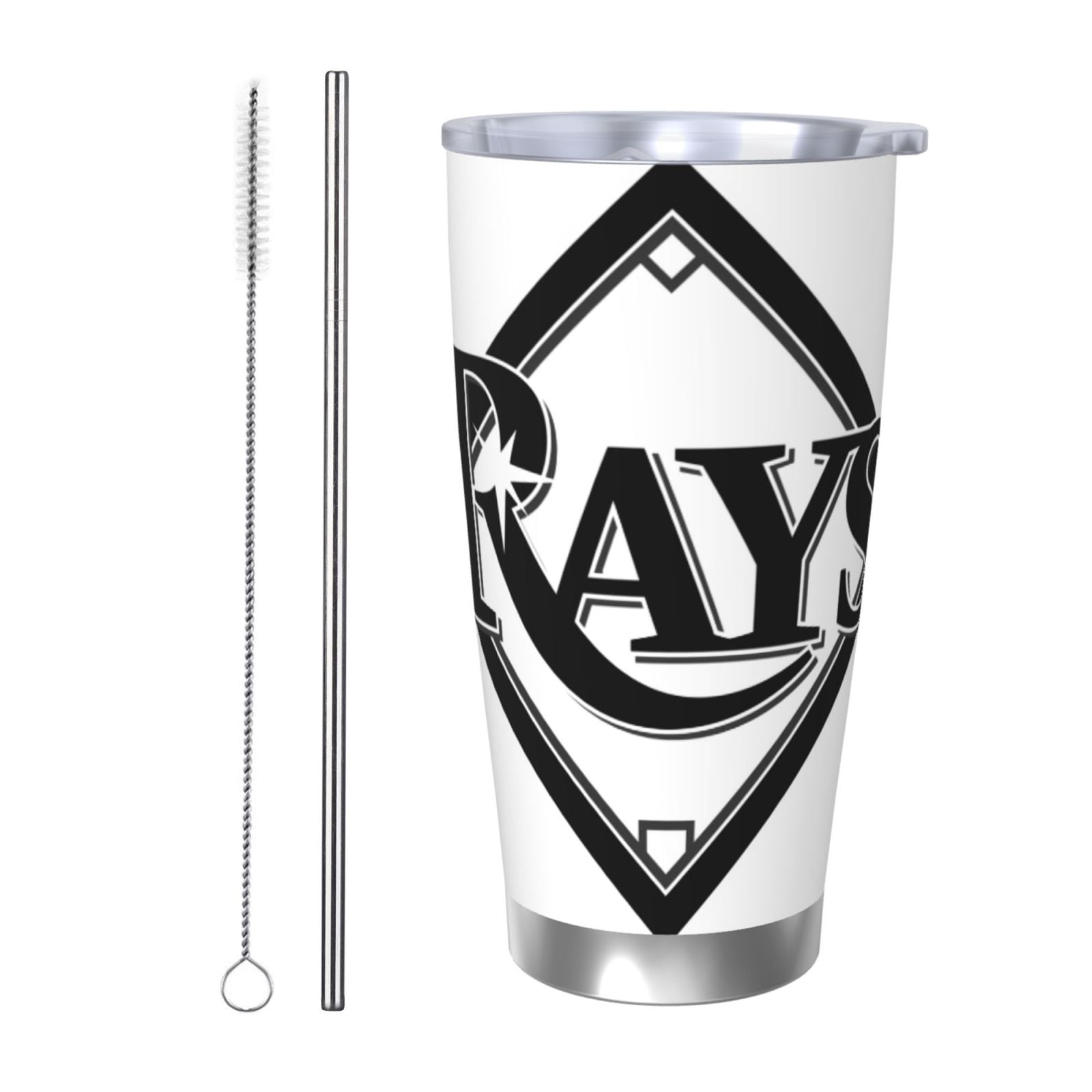 Bay_Rays 20OZ Car Cup Straw Two-piece Set One Size Team Logo Double ...