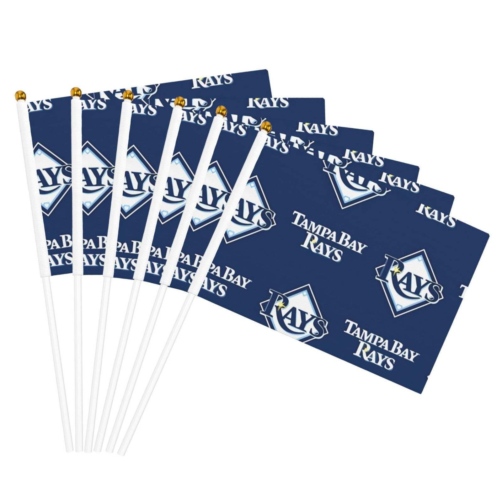 Bay_Rays Baseball Team Double Sided Hand Waving Flag(Pack of 6 or 10 ...