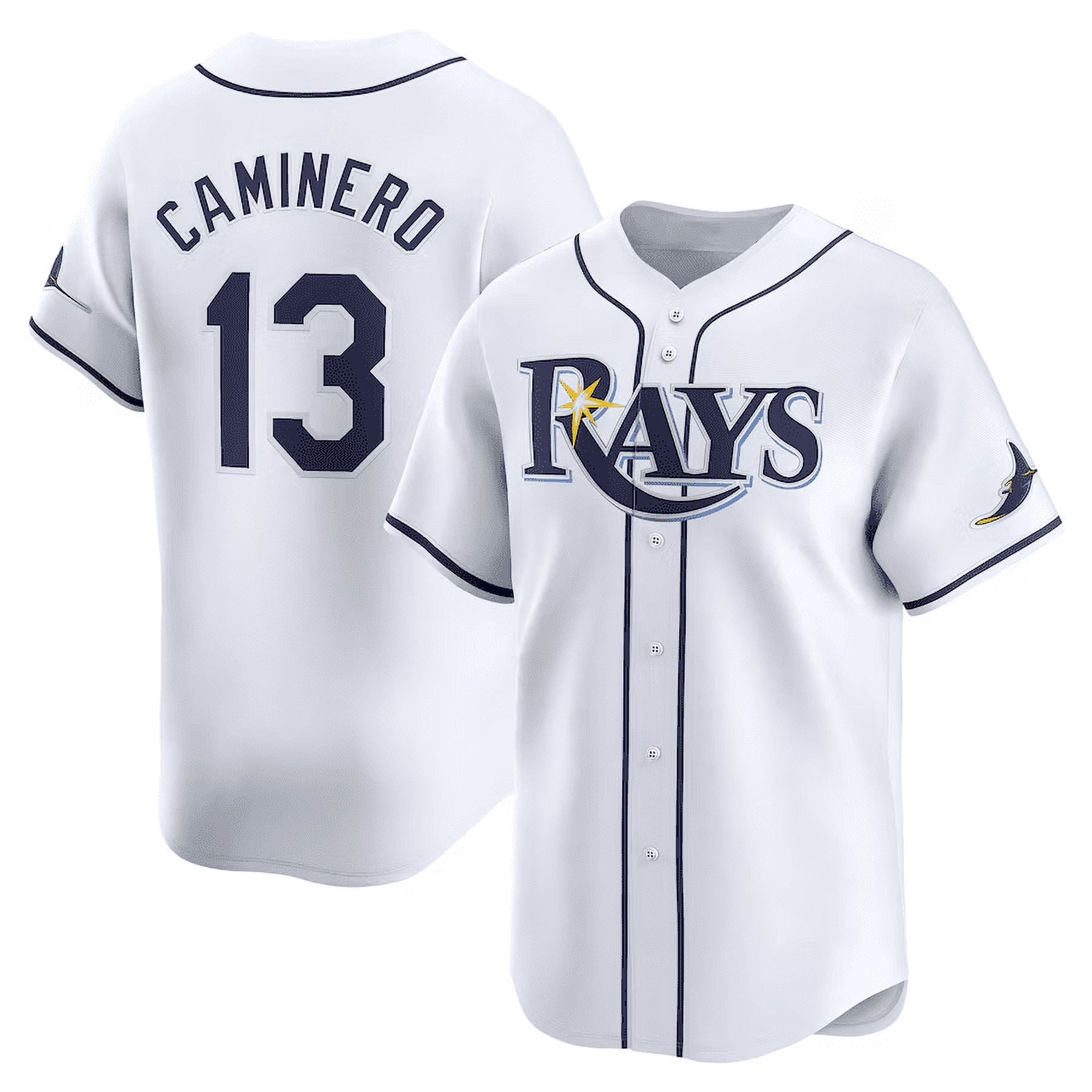 Bay_Rays Men Shirt Caminero#13 Baseball Team Sports Shirt Home Limited ...