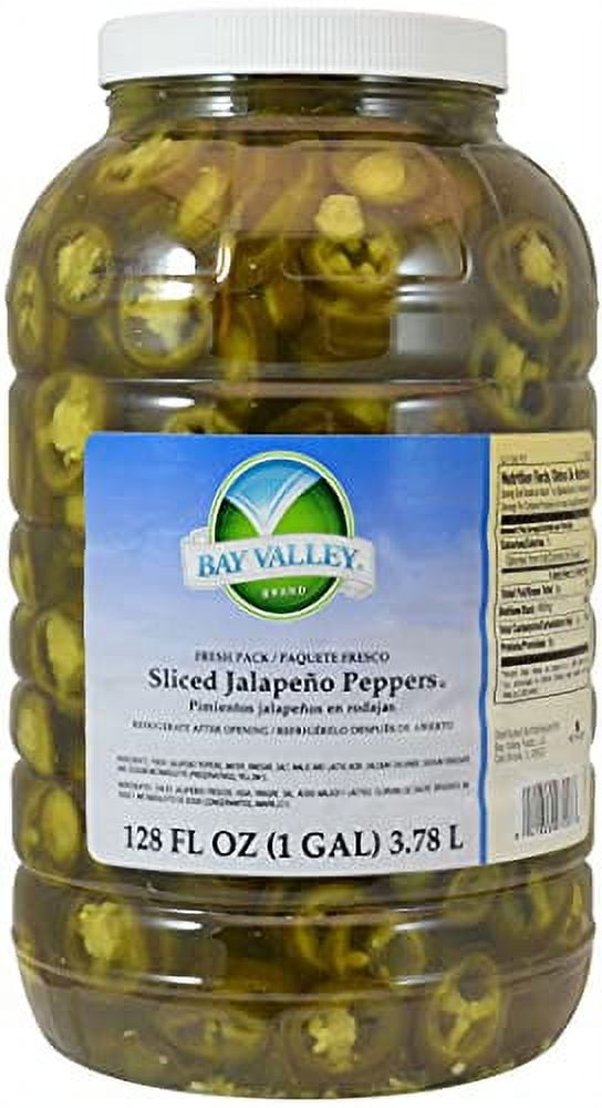 Bay Valley Sliced Jalapeno Peppers, 1 Gal - Case of 4 - Walmart.com