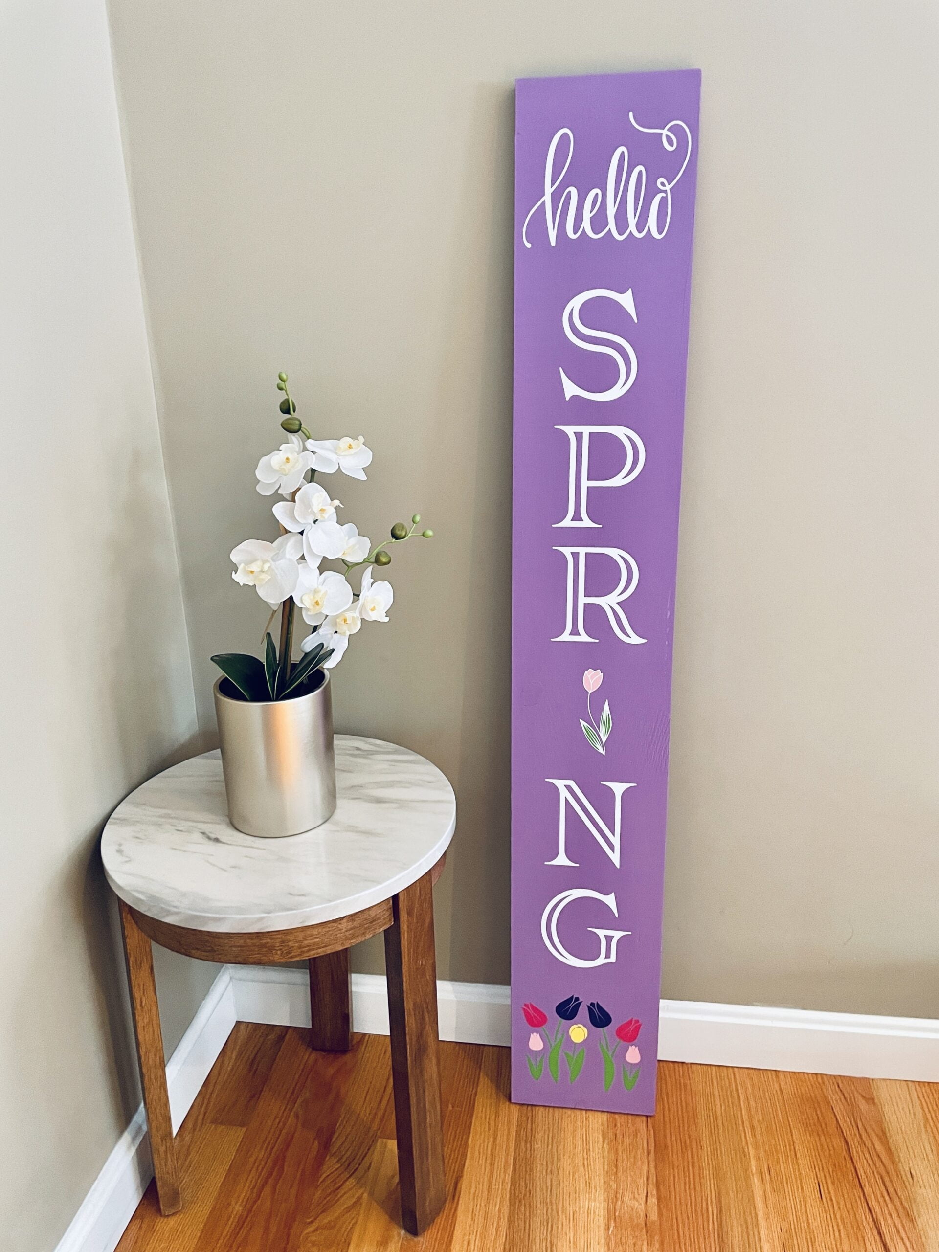 Bay and Birch Designs, Hello Spring Porch Sign, Indoor, Outdoor, Modern ...