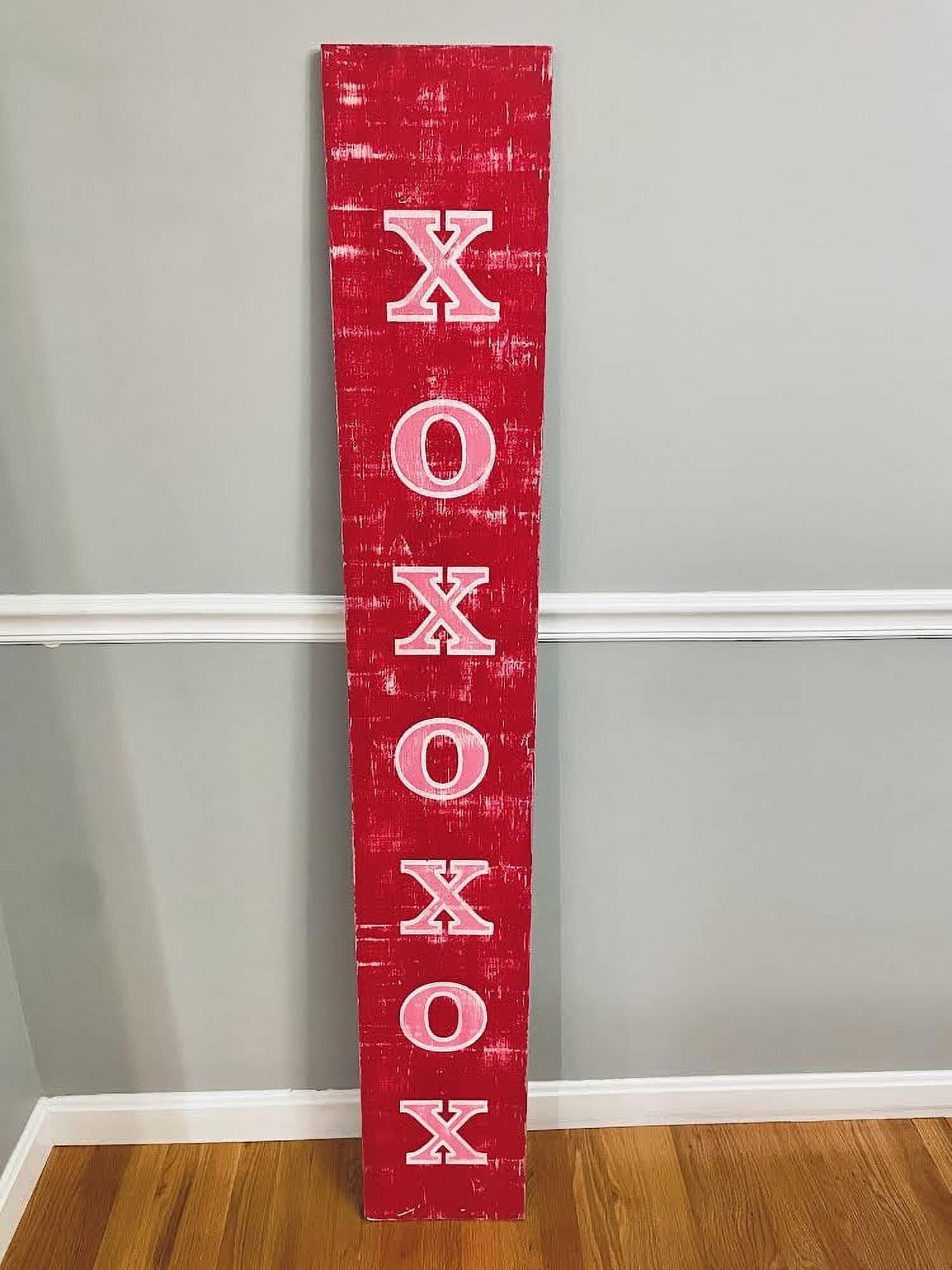 Timeless Desserts Happy Valentine's Day XOXOXOX Porch Sign 60in H Wood ...