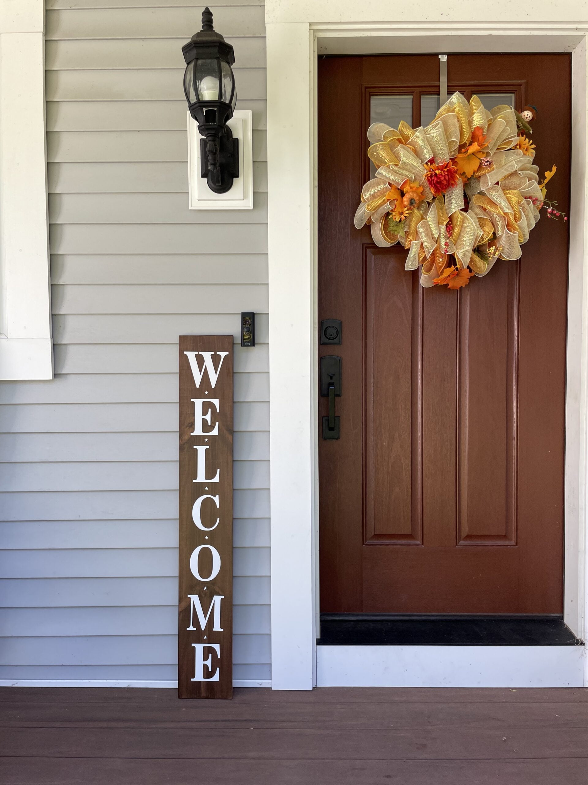 Bay and Birch Designs Welcome Porch Signs, Traditional, Brown, Wooden ...