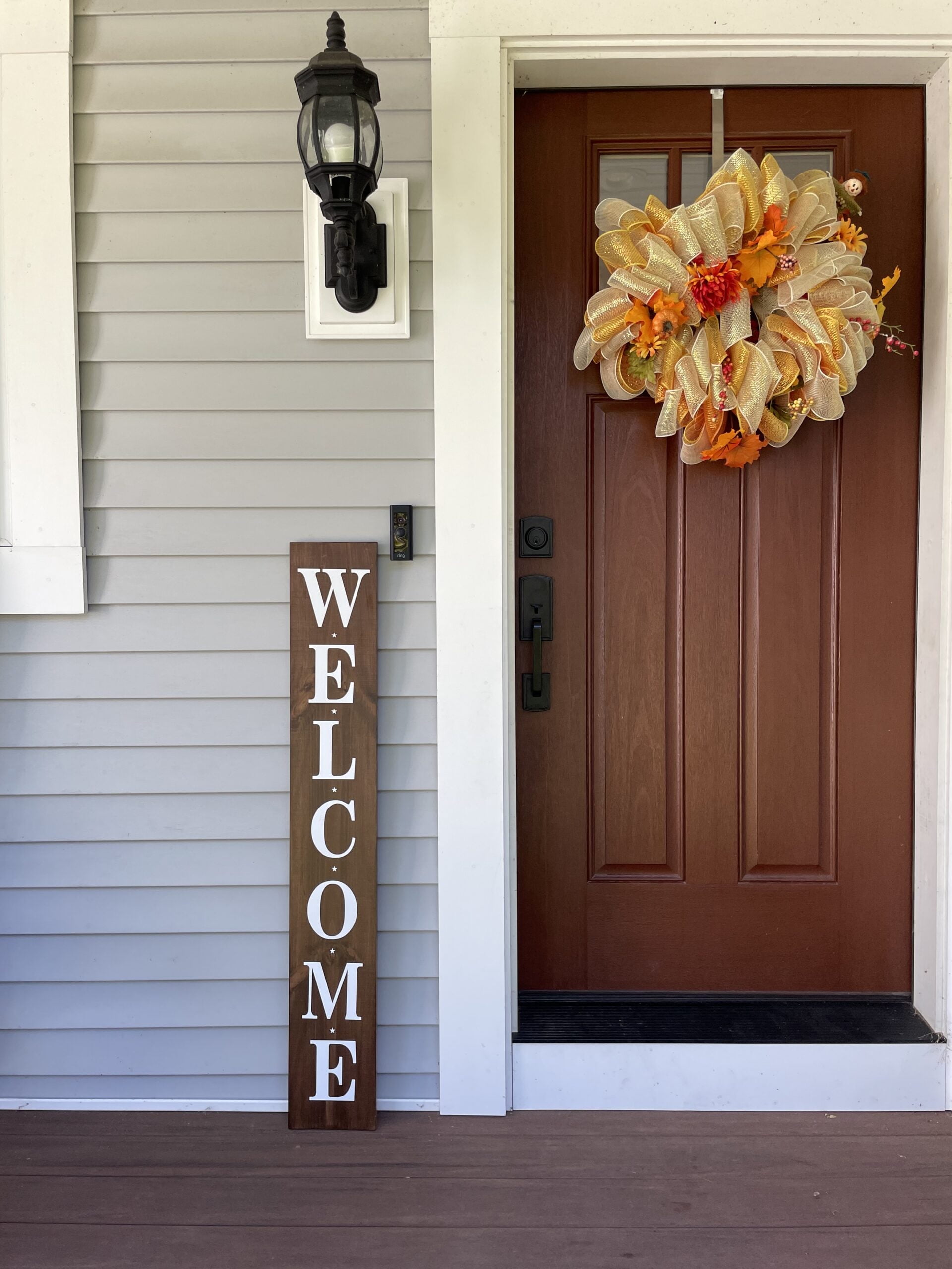 Bay and Birch Designs Welcome Porch Signs, Traditional, Brown, Wooden ...