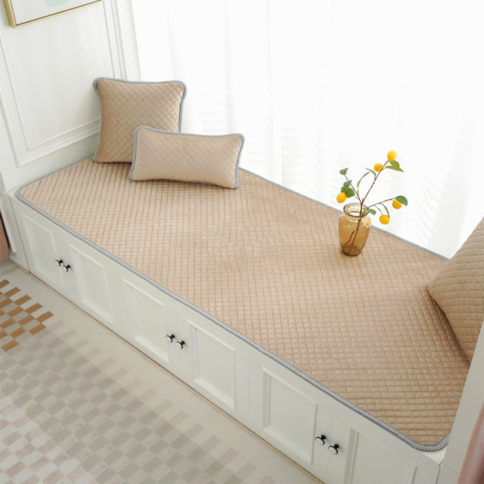 Bay window pad, plush bay window mat, window Sill Mat Floor to ceiling ...
