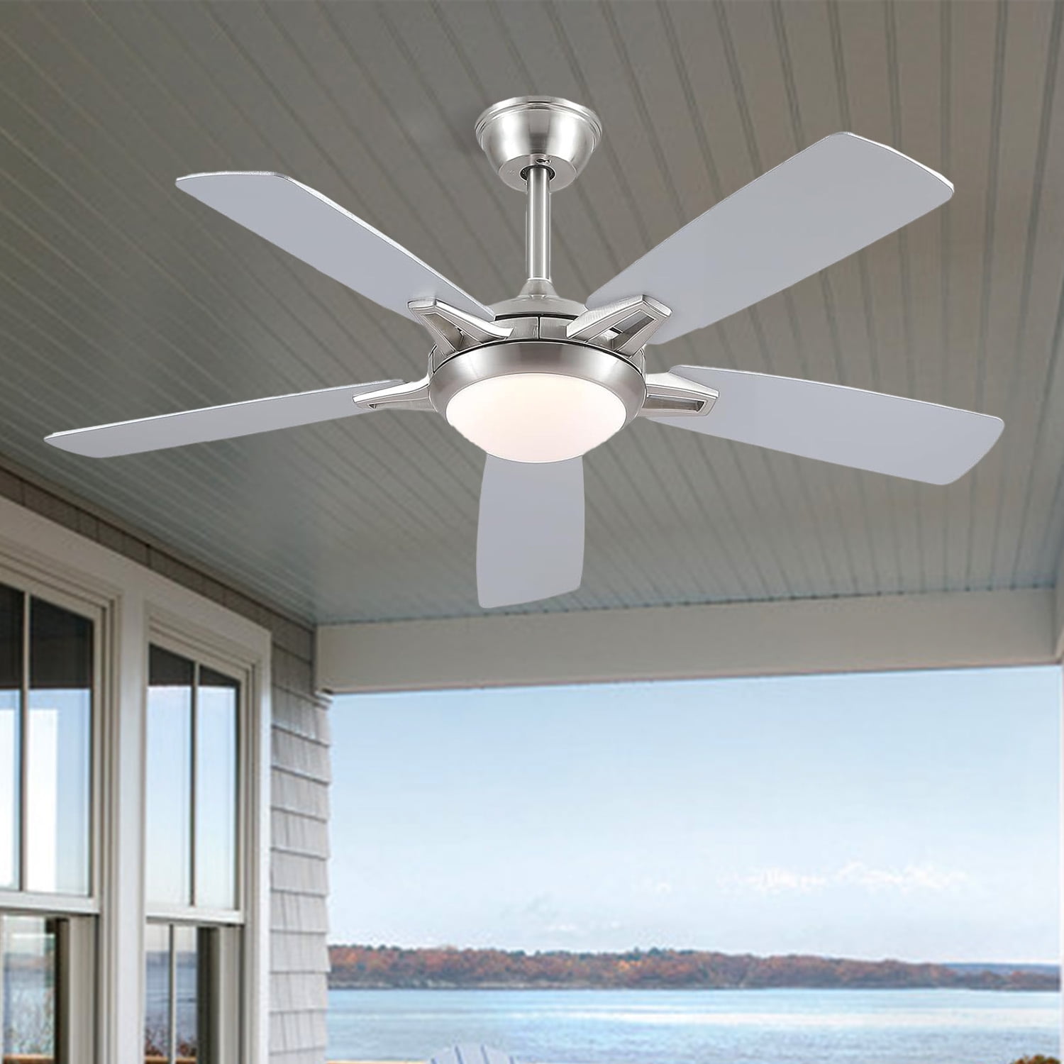BayDay 52 Inch Modern Ceiling Fan with LED Lights & Remote Control ...