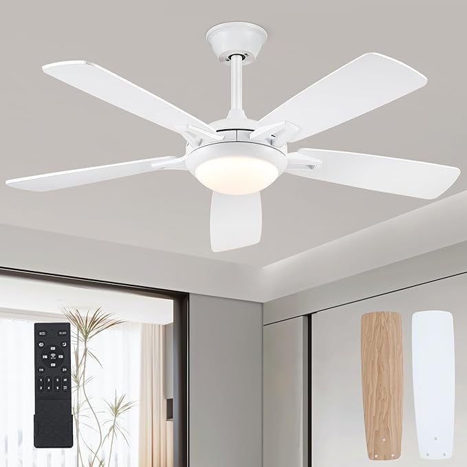 BayDay 52 Inch Modern Ceiling Fan with LED Lights & Remote Control ...