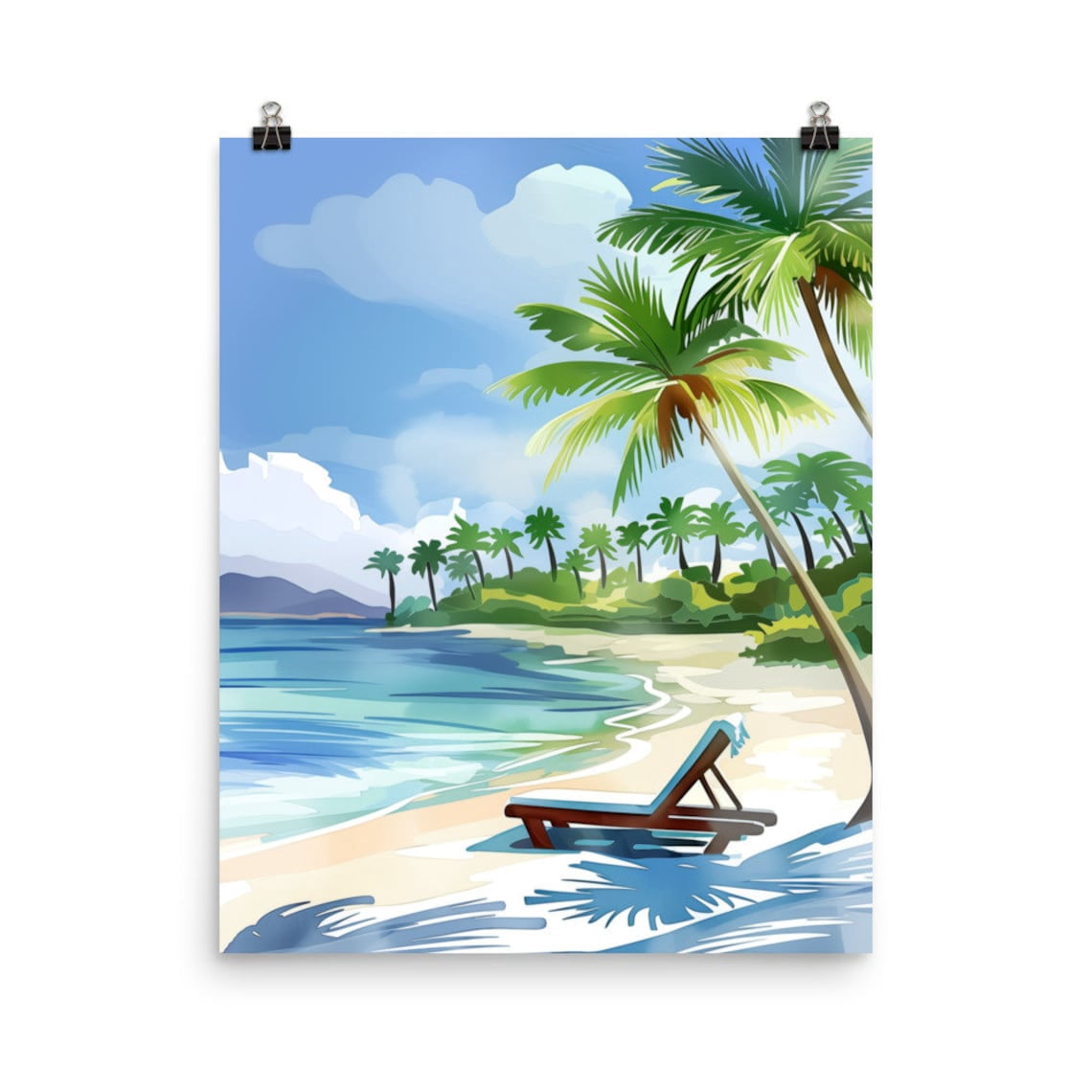 Bayamon Puerto Rico Caribbean Beach Scene Art Tropical Island Paradise ...