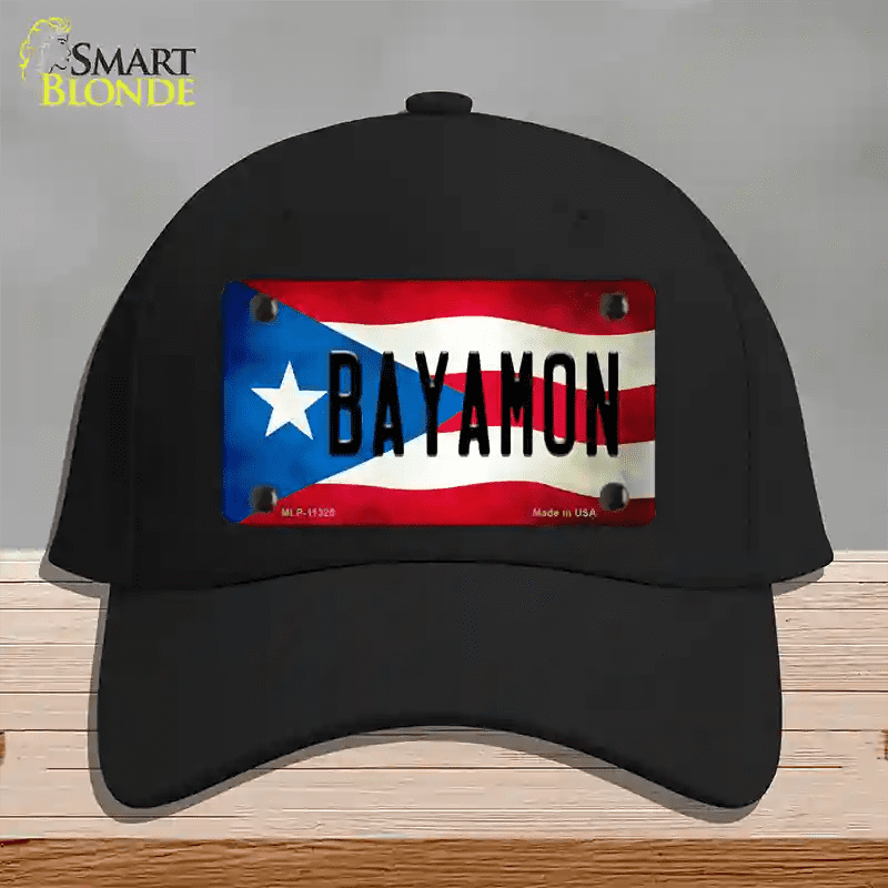 Bayamon Puerto Rico Flag Novelty License Plate Hat Cotton Black ...