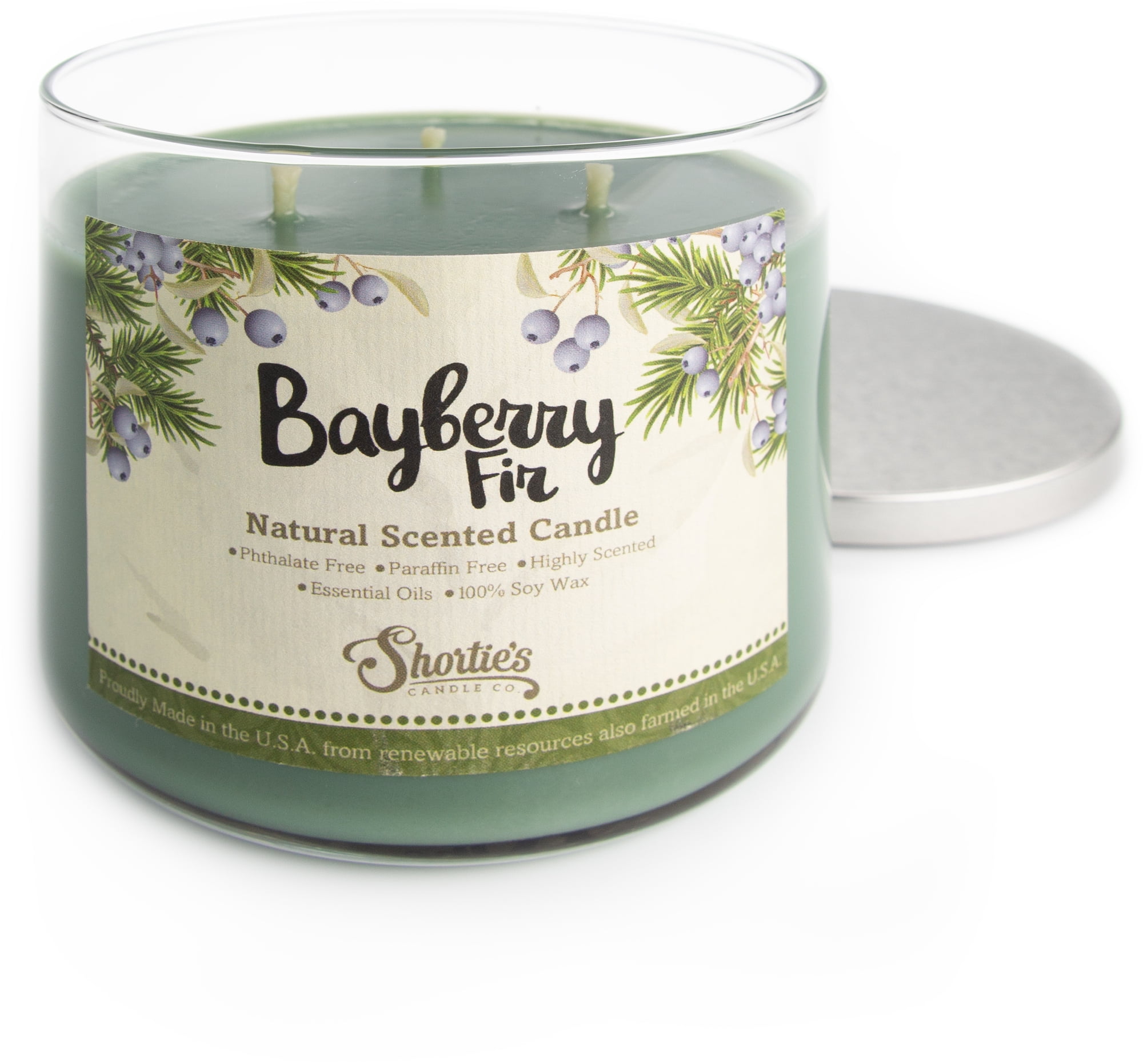Bayberry Fir All Natural 3 Wick Candle - Made with Responsibly Sourced ...