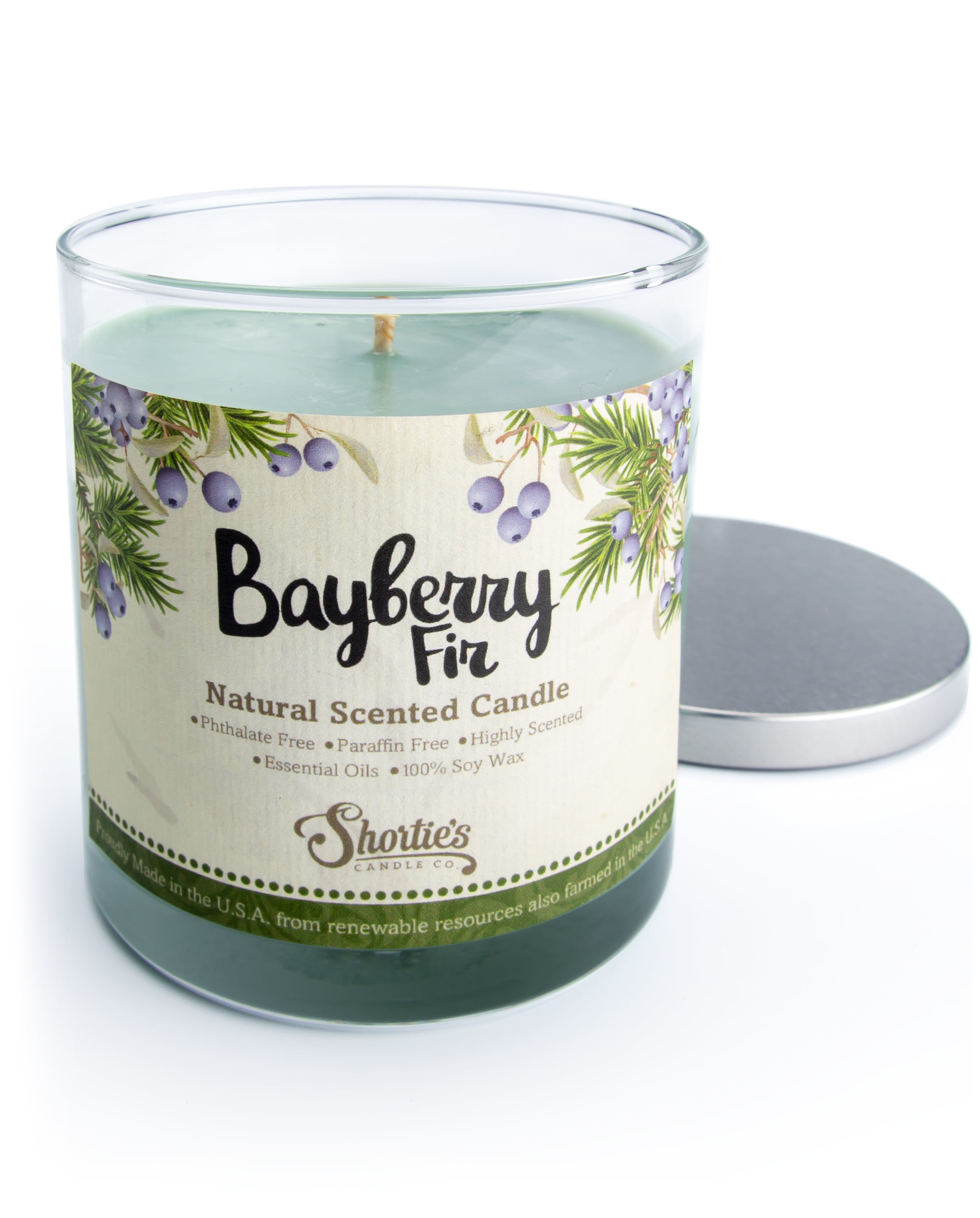 Bayberry Fir Scented Natural Soy Candle, Essential Fragrance Oils, 100% ...