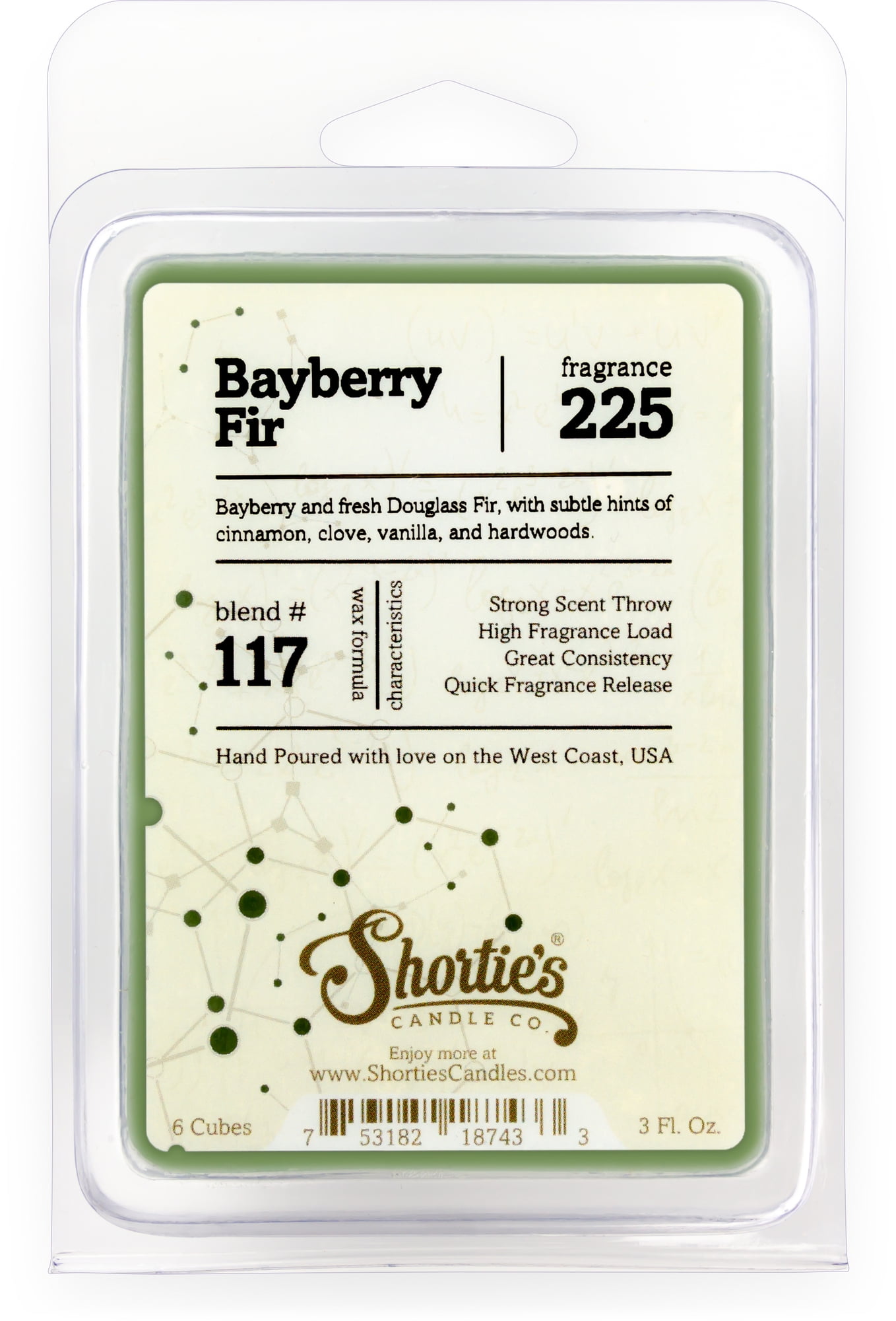 Bayberry Fir Wax Melts - Highly Scented + Natural Oils - Shortie's ...