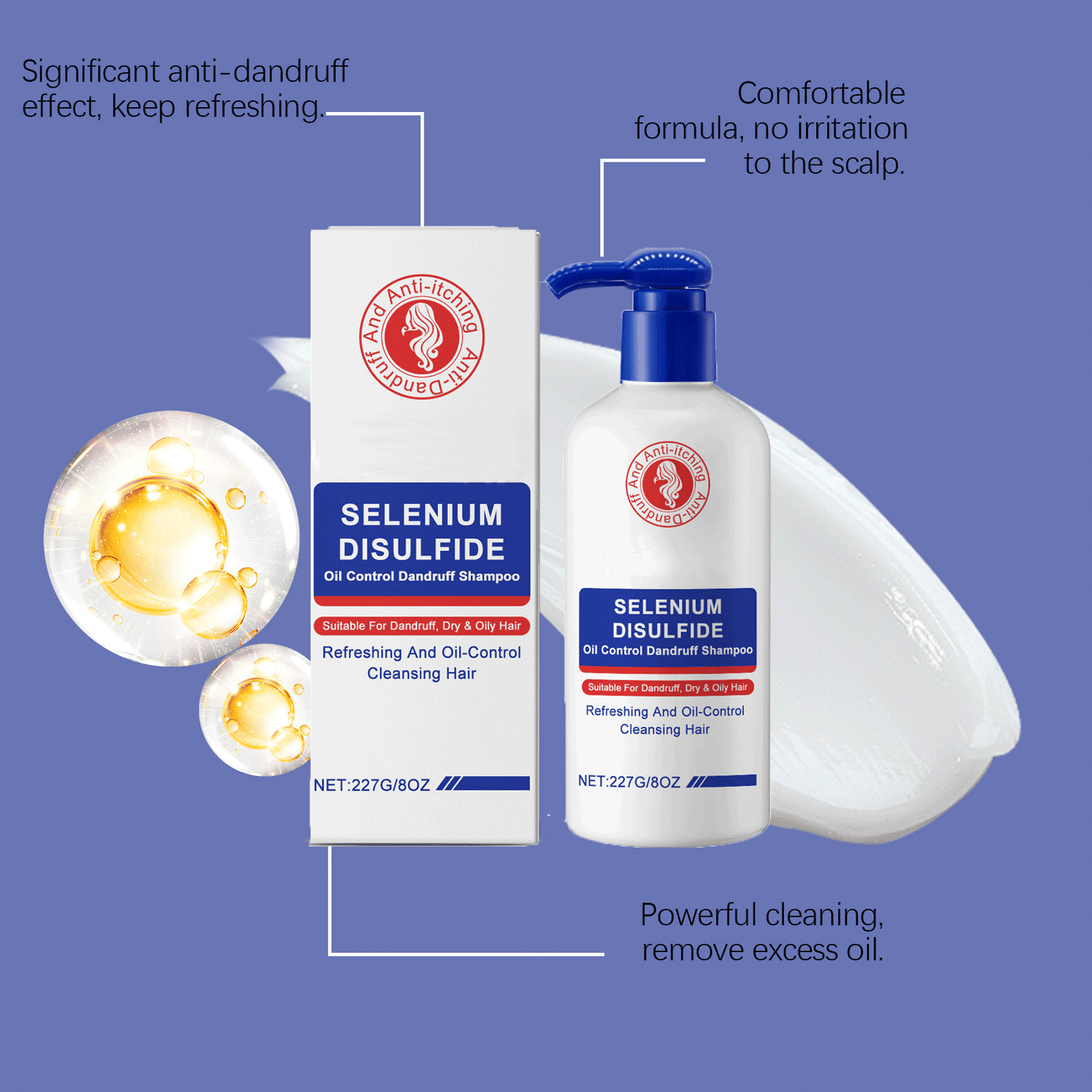 Baycosin Selenium Disulfide Refreshing Dandruff Shampoo with Multiple ...