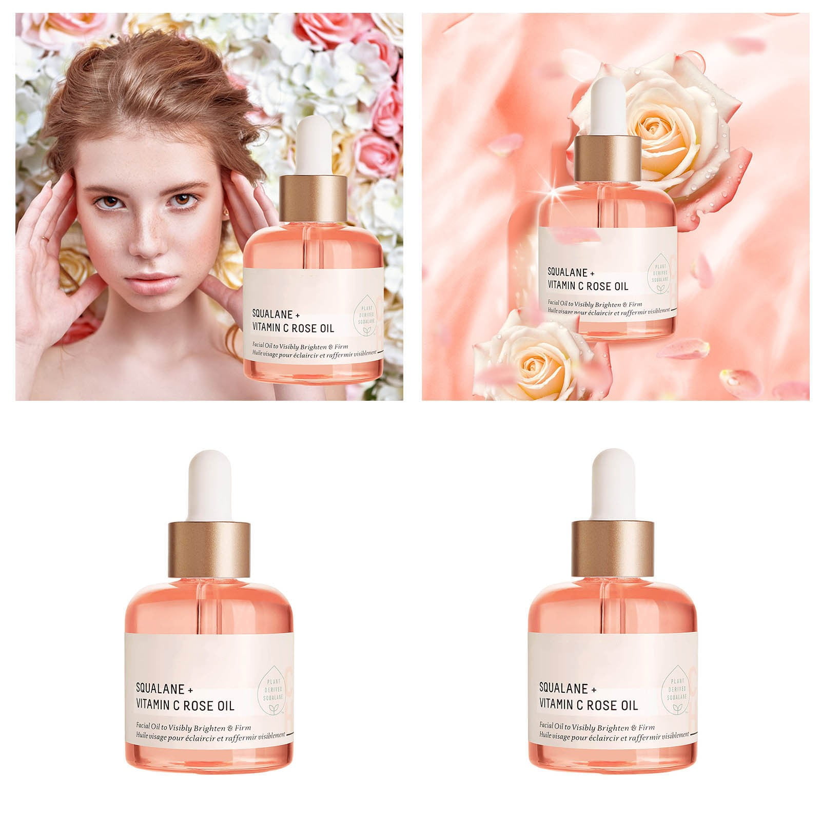 Baycosin Squalane And Vitamin C Rose Oil Facial Oil To Visibly