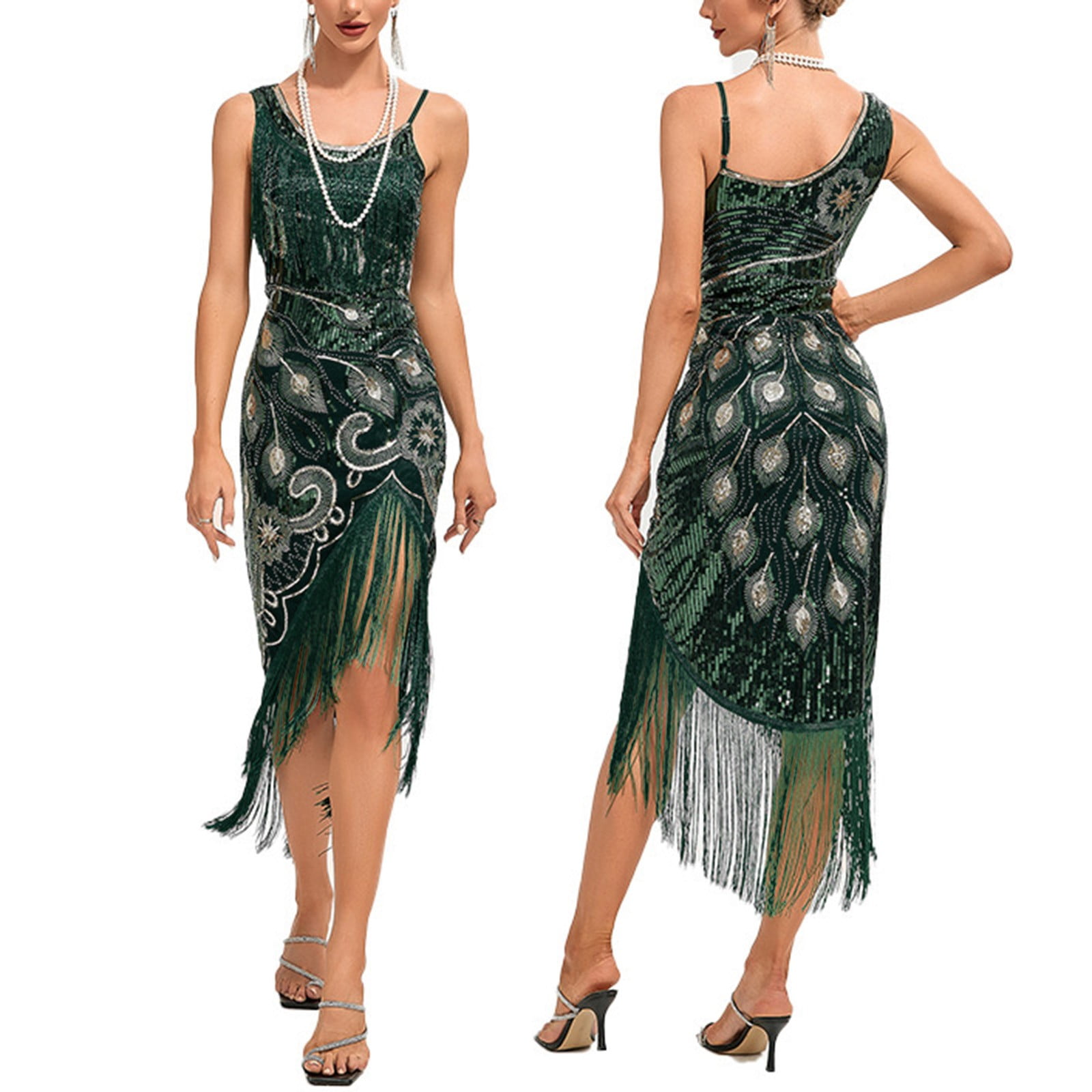 Baycosin Women's 1920s Flapper Dress Vintage Swing Fringed Gatsby ...
