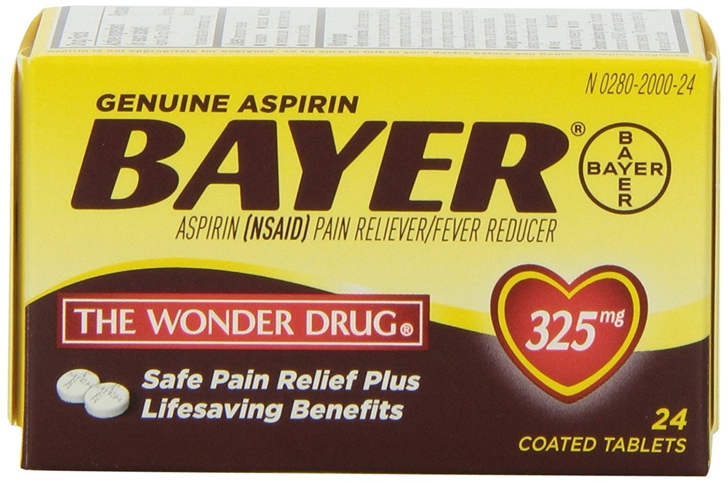 Bayer Asp Tab 325mg 24s 6dz - Walmart.com