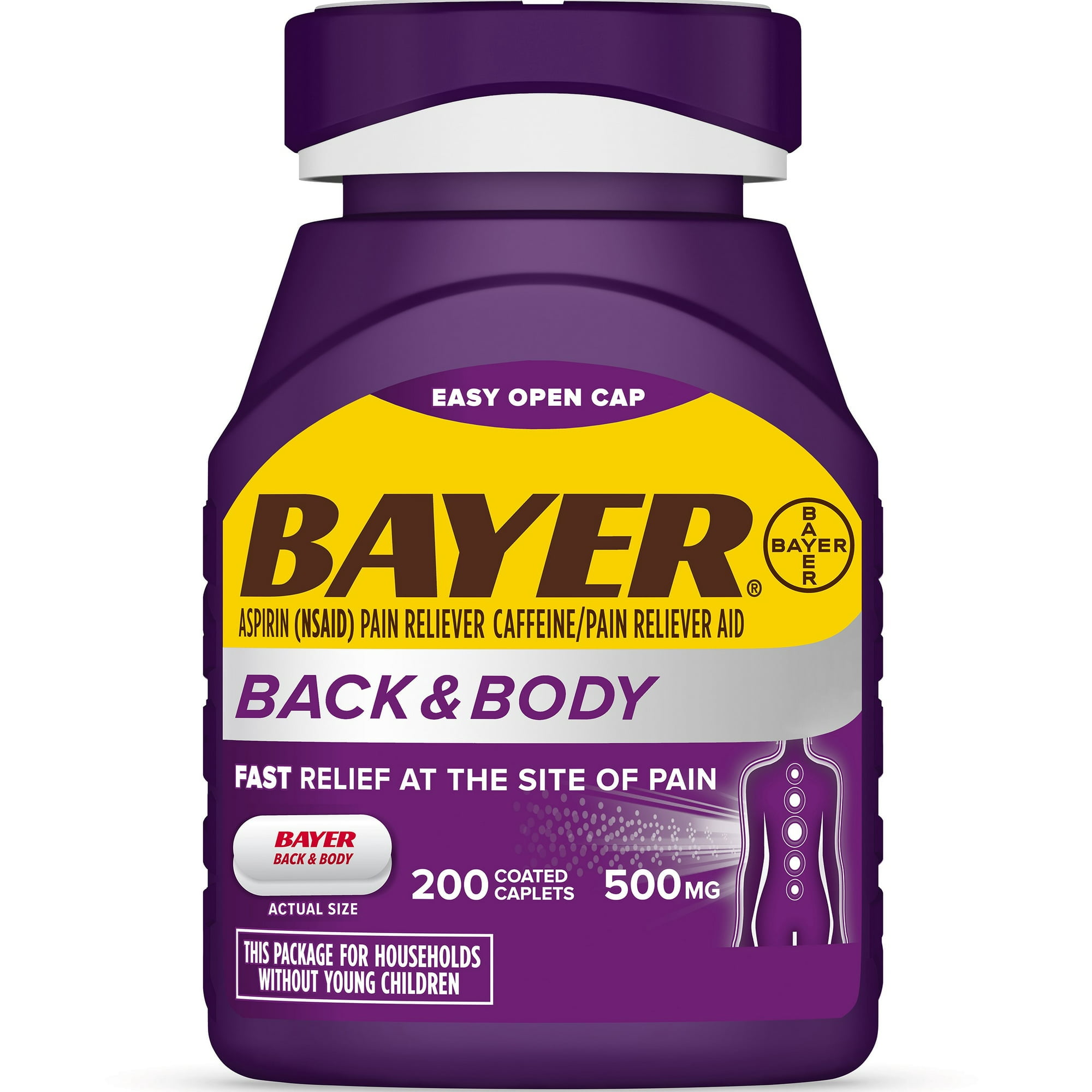 Free Shipping! Bayer Back & Body Extra Strength Aspirin Caffeine & Pain ...