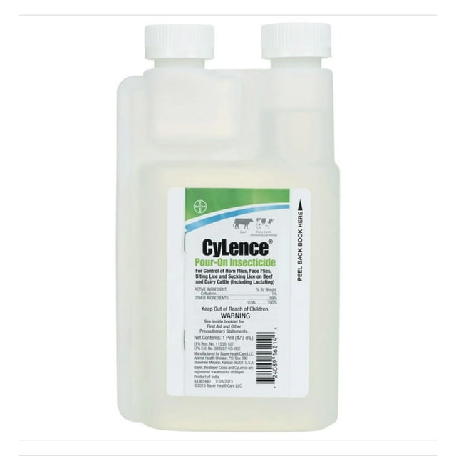 Bayer CyLence Pour-On Insecticide for Humans and Animals (16 oz ...