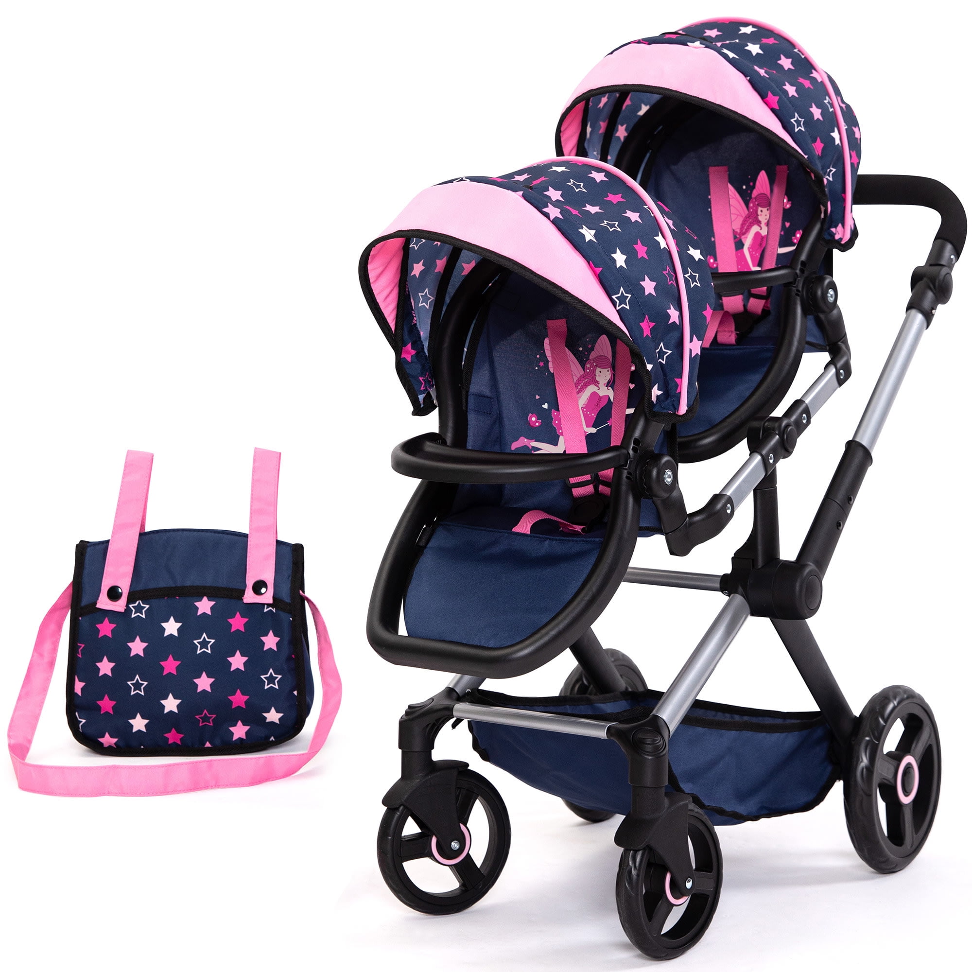 Bayer Design Adjustable Doll Stroller with Matching Handbag - Walmart.com