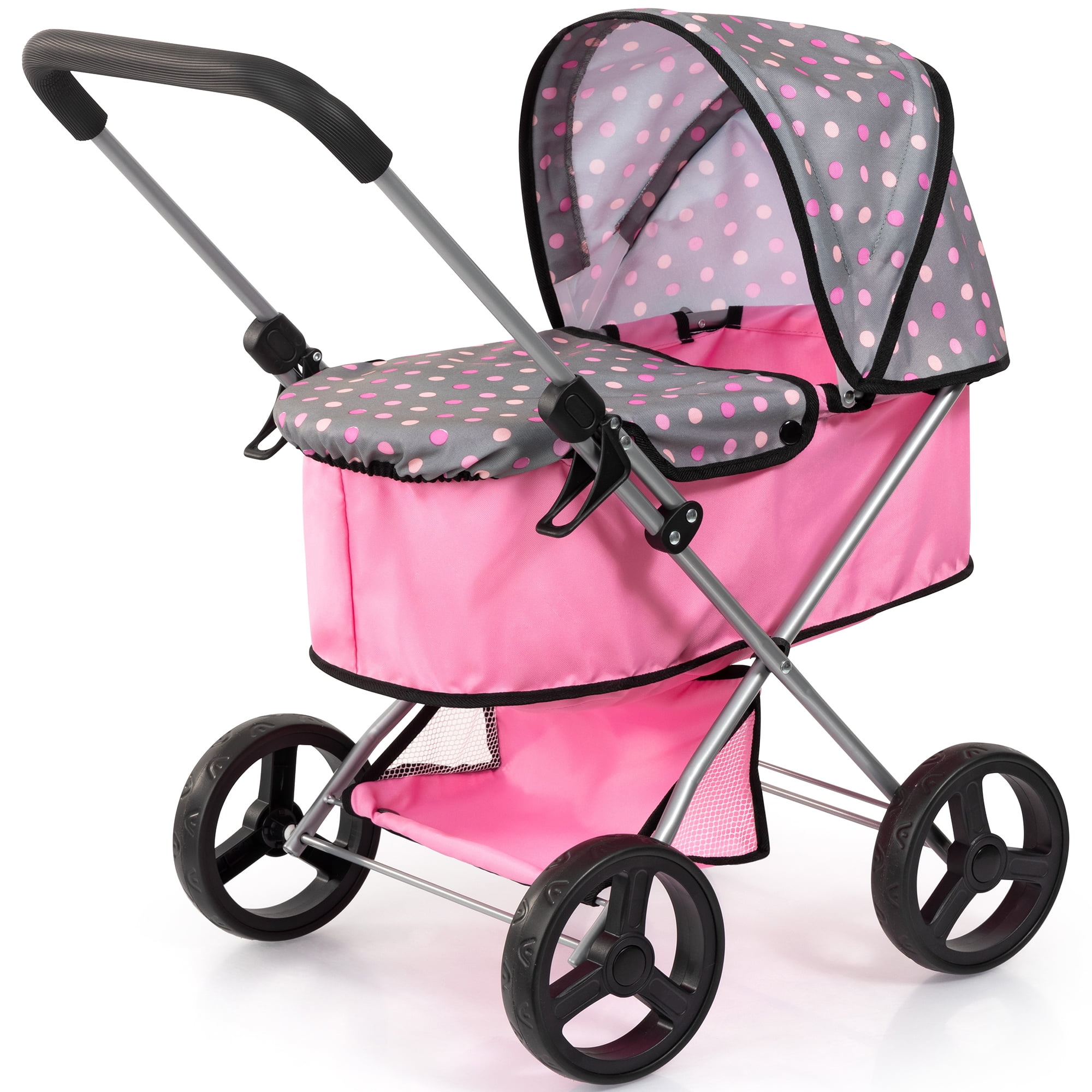 Bayer Design: Doll Pram Go - Pink-Grey-Polka Dot - Carrycot Cover ...
