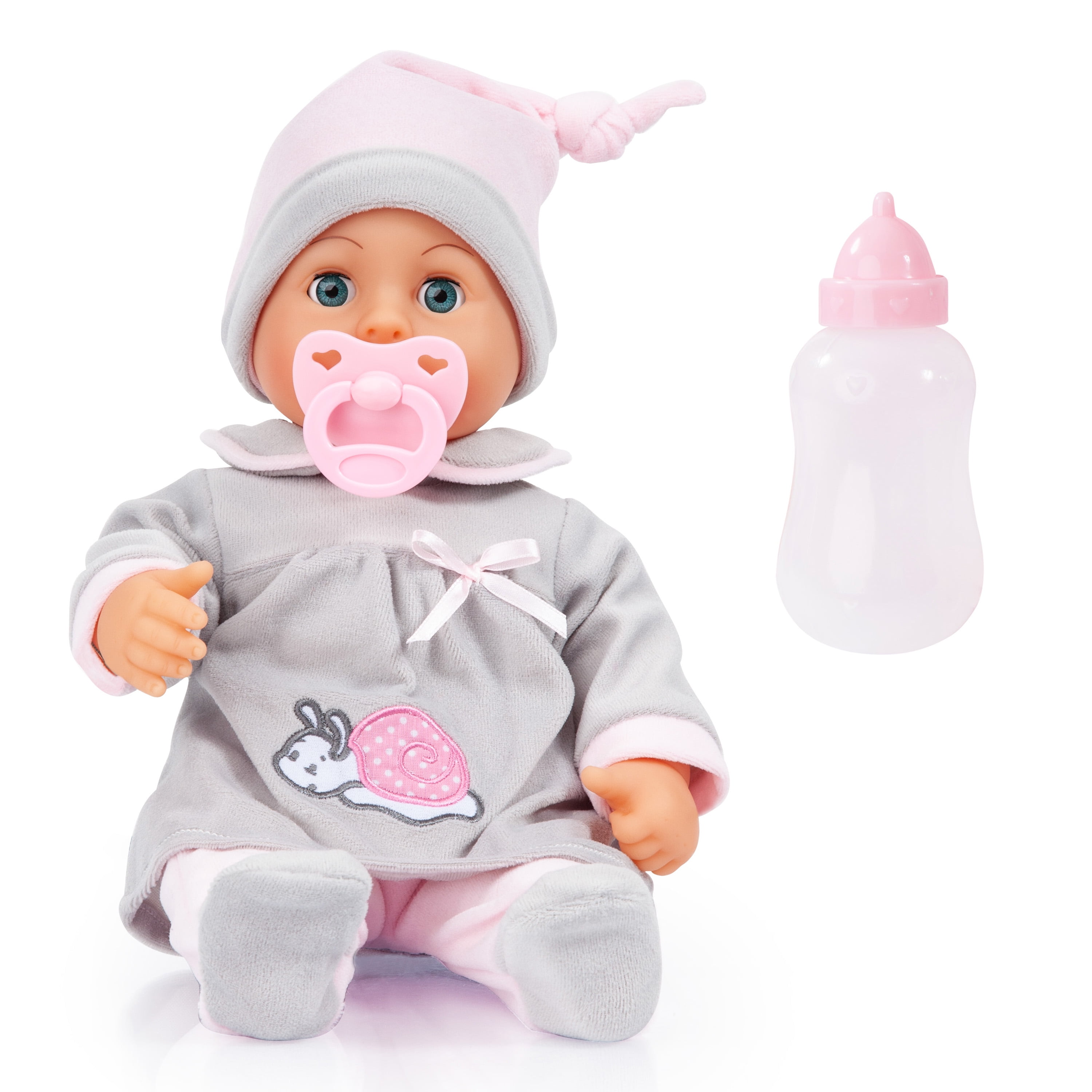 Bayer Design First Words 15" Baby Doll in Grey, Children 3 Years and up ...