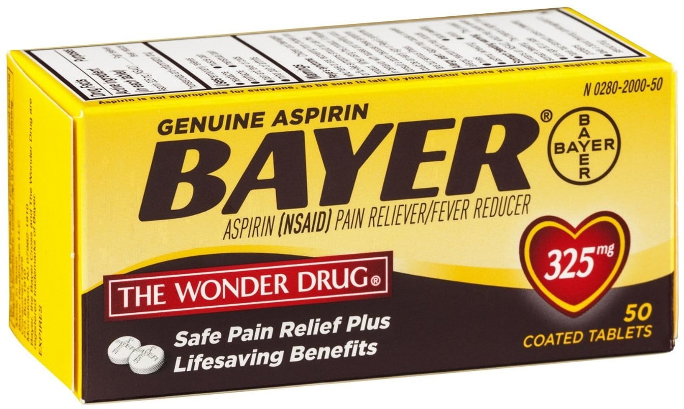 6 Pack - Bayer Genuine Aspirin Coated Tablets, 325 mg, 50 ea - Walmart.com