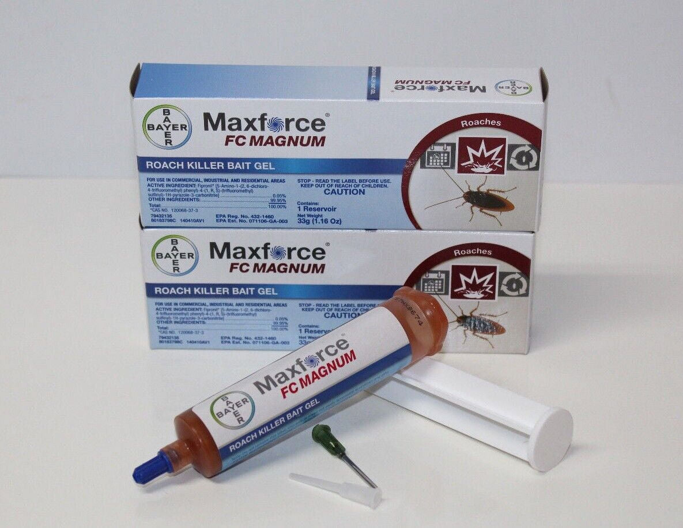 Bayer Maxforce FC Magnum Roach Killer Bait Gel - 2 Tubes with Plunger ...
