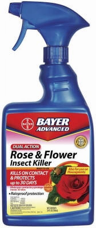 BioAdvanced 24 oz. Dual Action Rose & Flower Insect Killer, Plant Bug ...