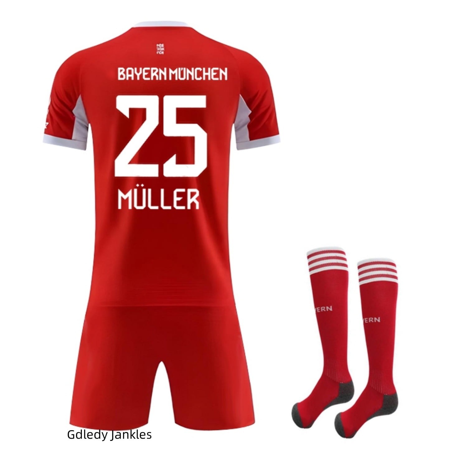 Bayern Munich 25/26 Authentic #25 Muller Home Soccer Kit - Walmart.com