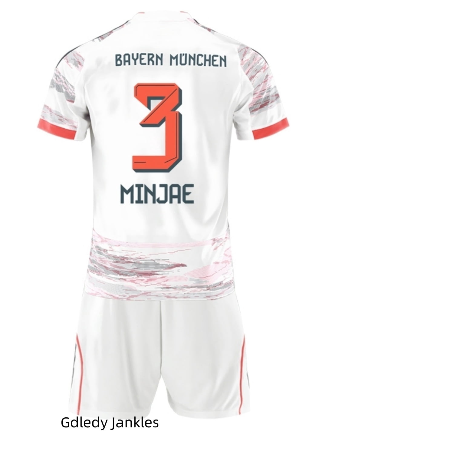 Bayern Munich 25/26 Away Soccer Shirt with Minjae 3 Printing - Walmart.com
