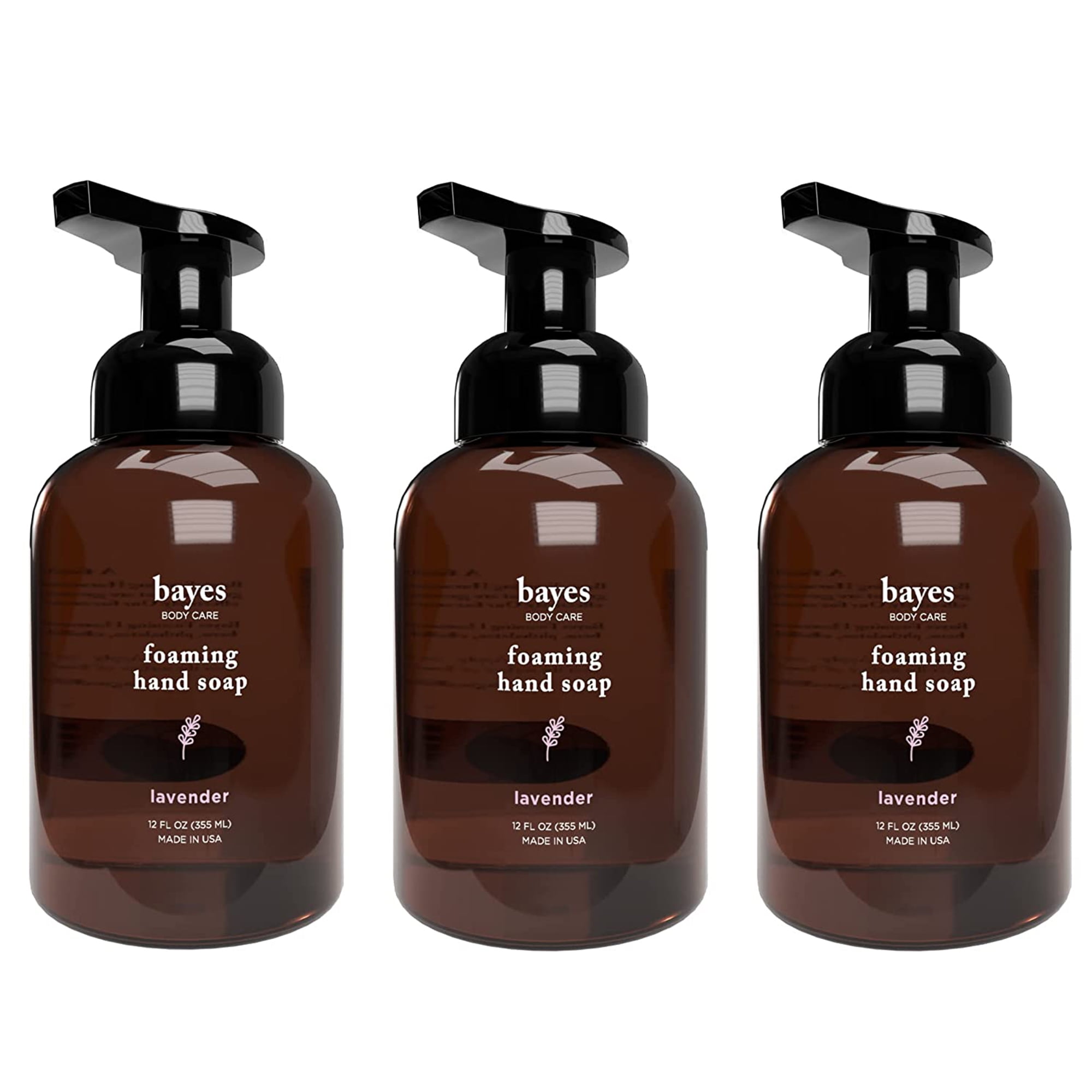 Bayes Foaming Hand Soap, Moisturizing Essential Oil Hand Wash, Lavender ...