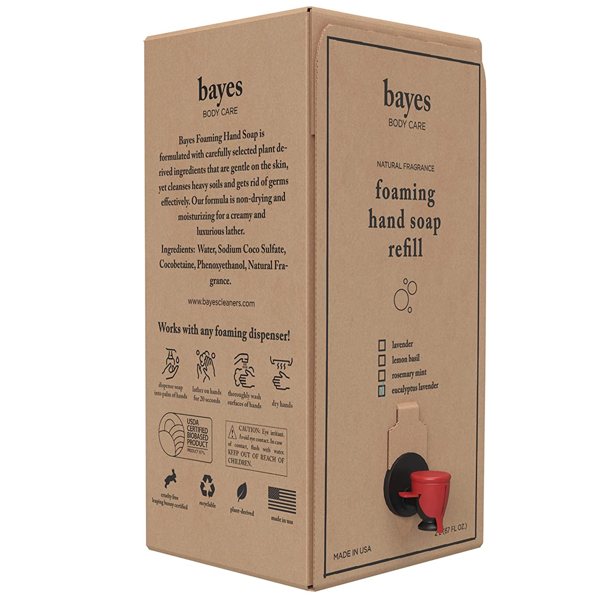 Bayes Foaming Hand Soap Refill Hand Wash in Eco Friendly Biodegradable ...