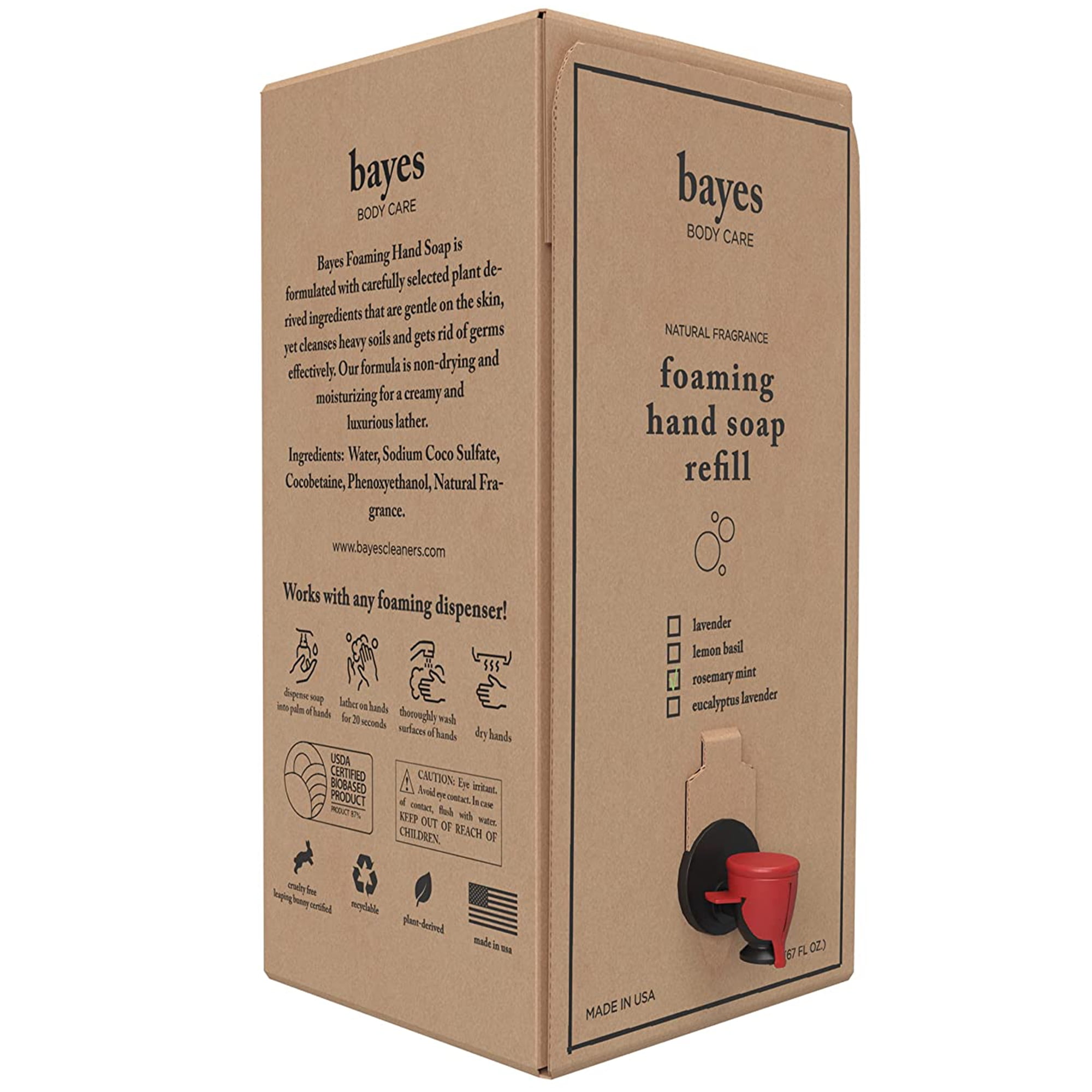 Bayes Foaming Hand Soap Refill Hand Wash in Eco Friendly Biodegradable ...