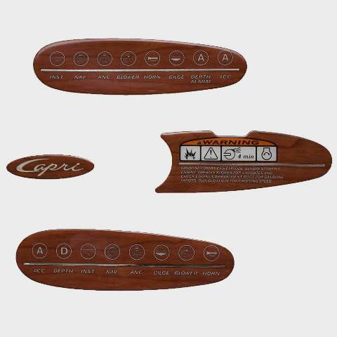 Bayliner Boat Decal Sticker 75658 | Capri Woodgrain Vinyl (Set Of 4 ...
