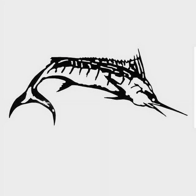 Bayliner Boat Graphic Decal | Black Marlin Sticker - Walmart.com