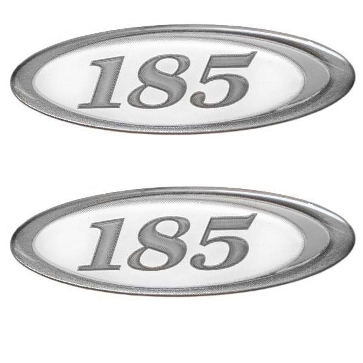 Bayliner Boat Raised Decal Emblems | 185 Bowrider Silver White (Pair ...