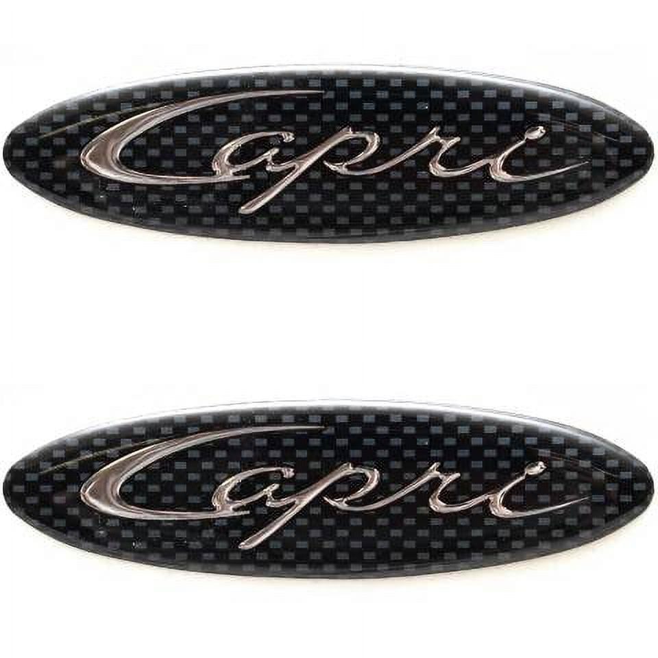Bayliner Boat Raised Decal | Capri 3 1/2 x 1 Inch Black Silver (Pair ...