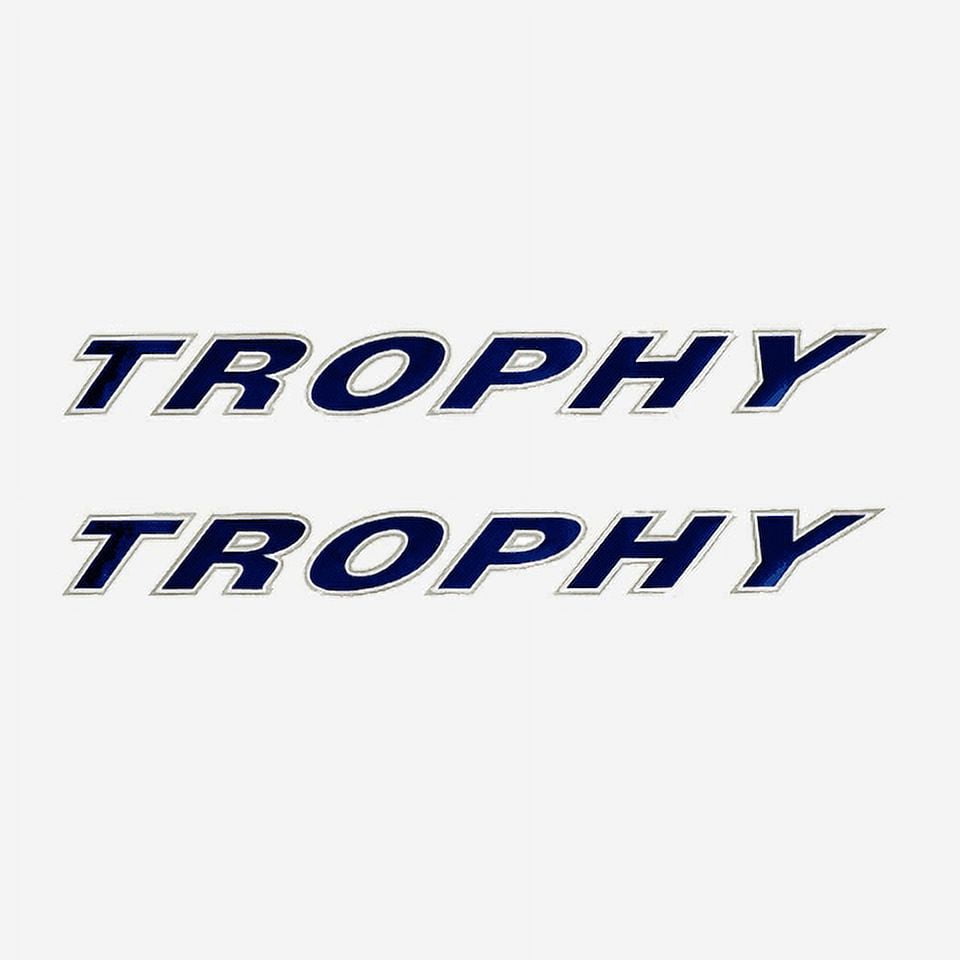 Bayliner Trophy Logo 45 Inch Royal Blue / Silver Boat Decals Pair ...