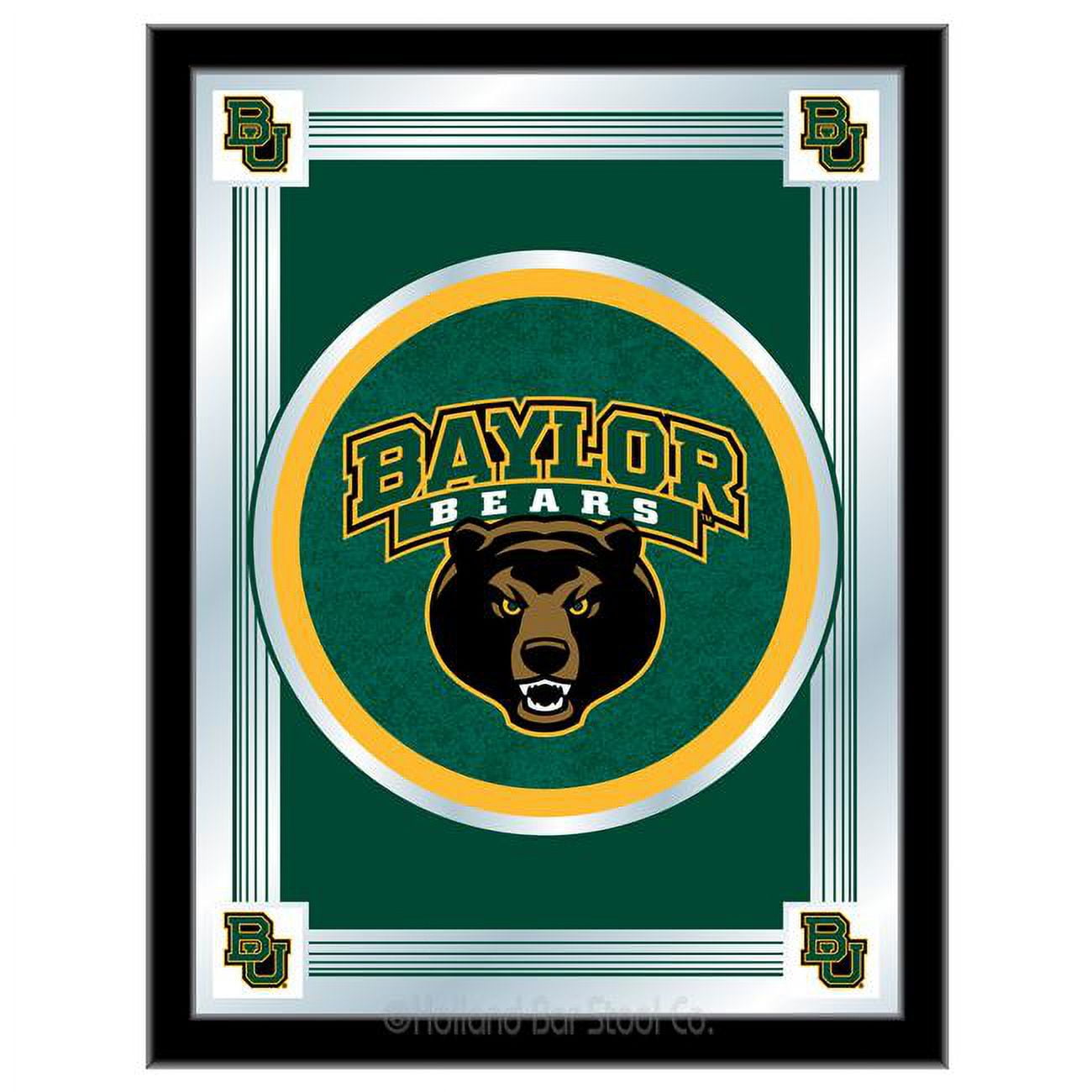 Baylor 17 x 22 in. University Logo Mirror - Black - Walmart.com