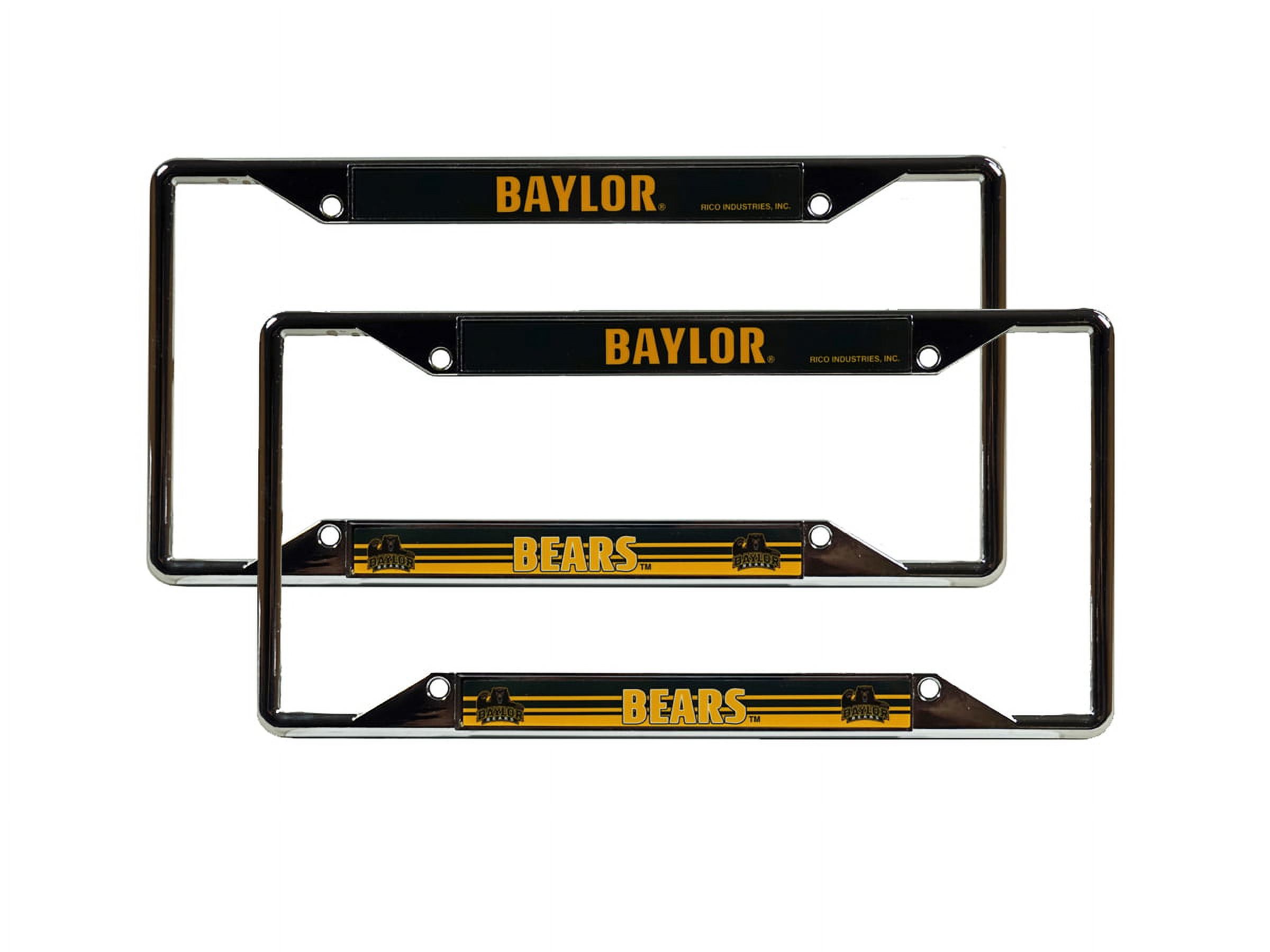 Baylor Bears Chrome EZ View License Plate Frame - Set of 2 Frames ...