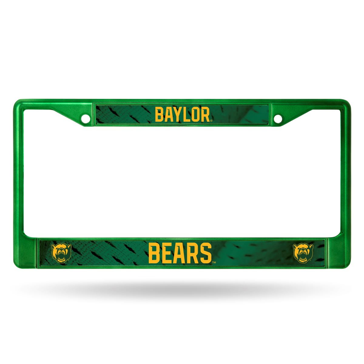 Baylor Bears Green Painted Chrome Metal License Plate Frame - Walmart.com