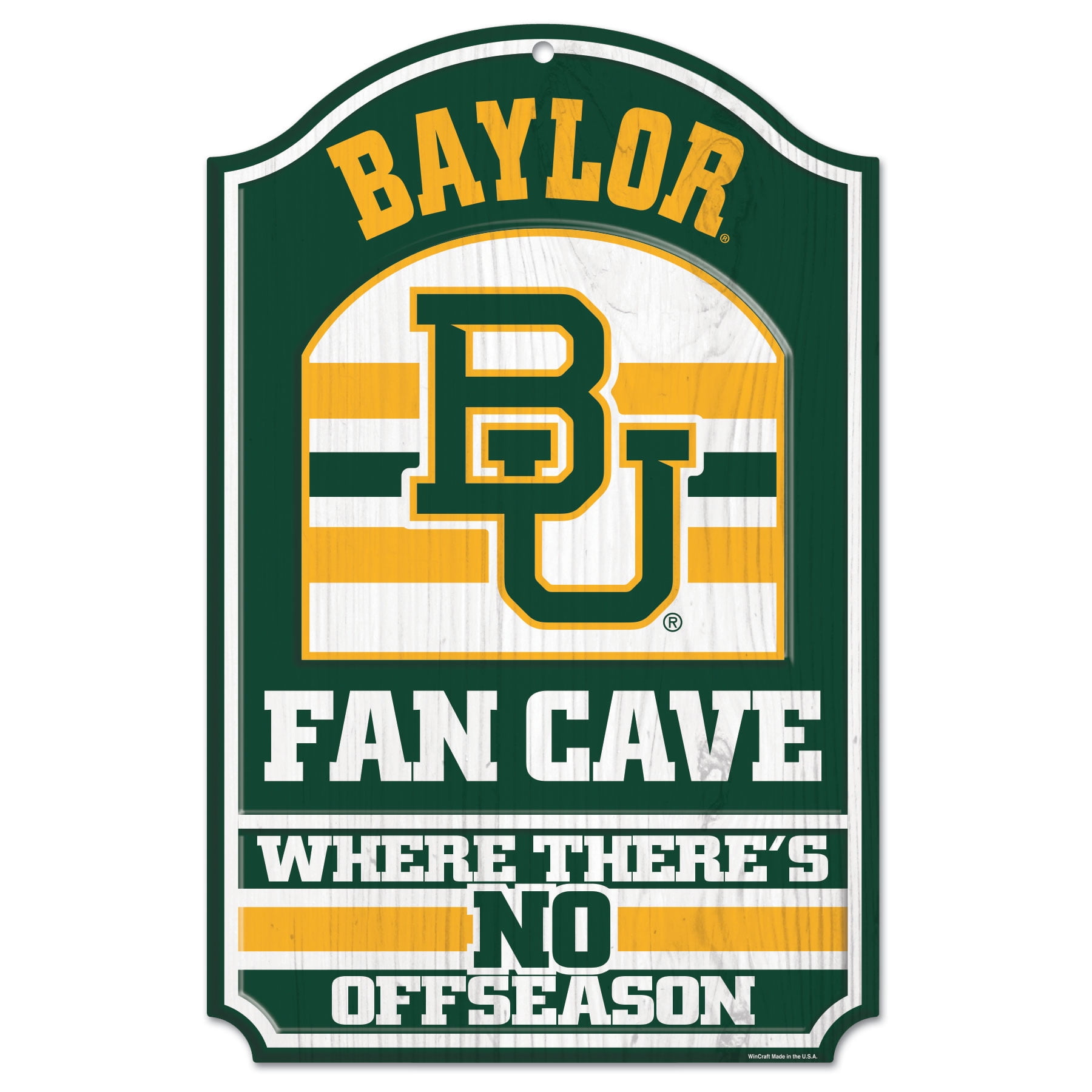 Baylor Bears WinCraft 11'' x 17'' Team Fan Cave Wood Sign - Walmart.com
