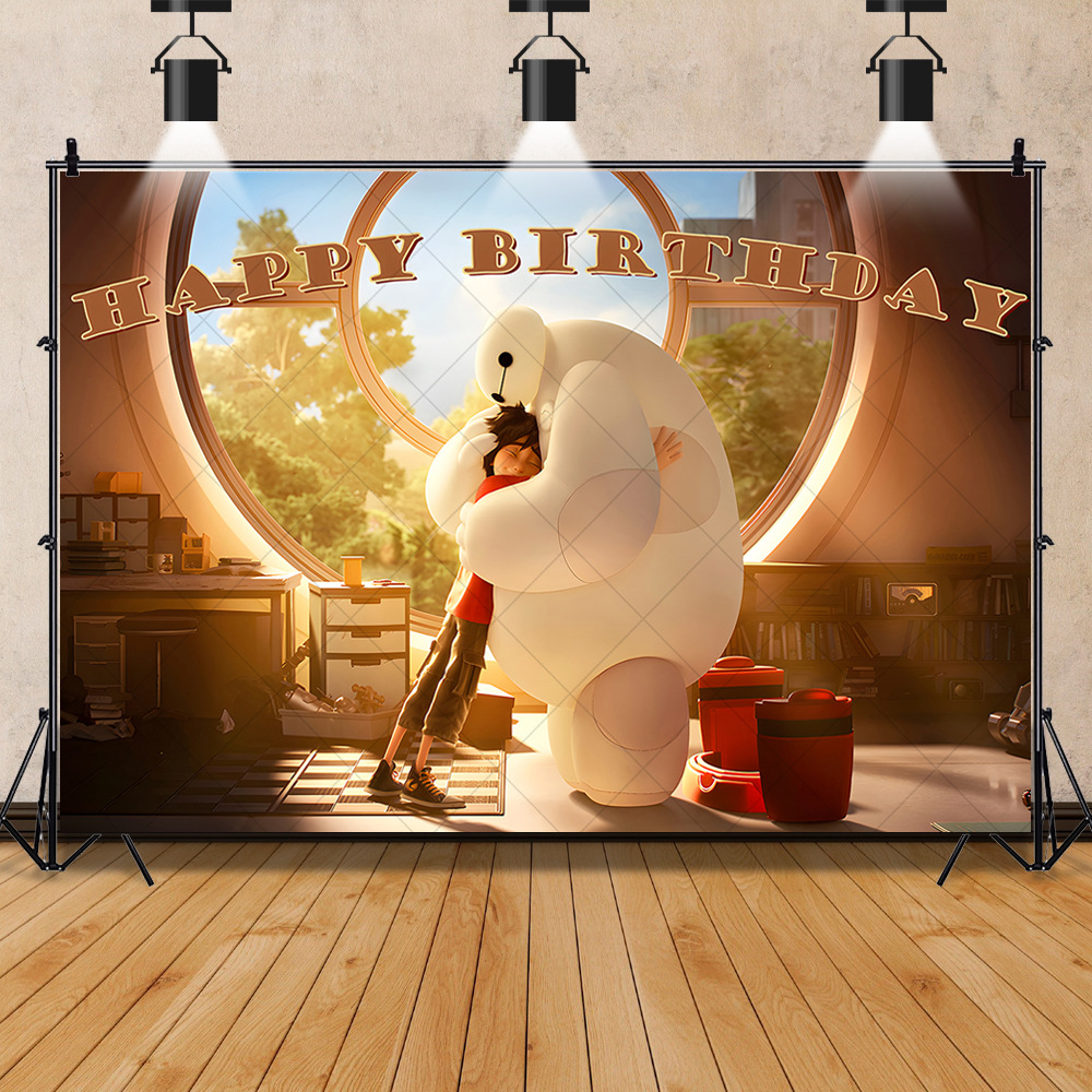 Baymax Backdrop for Birthday Super Hero Party Supplies Banner ...