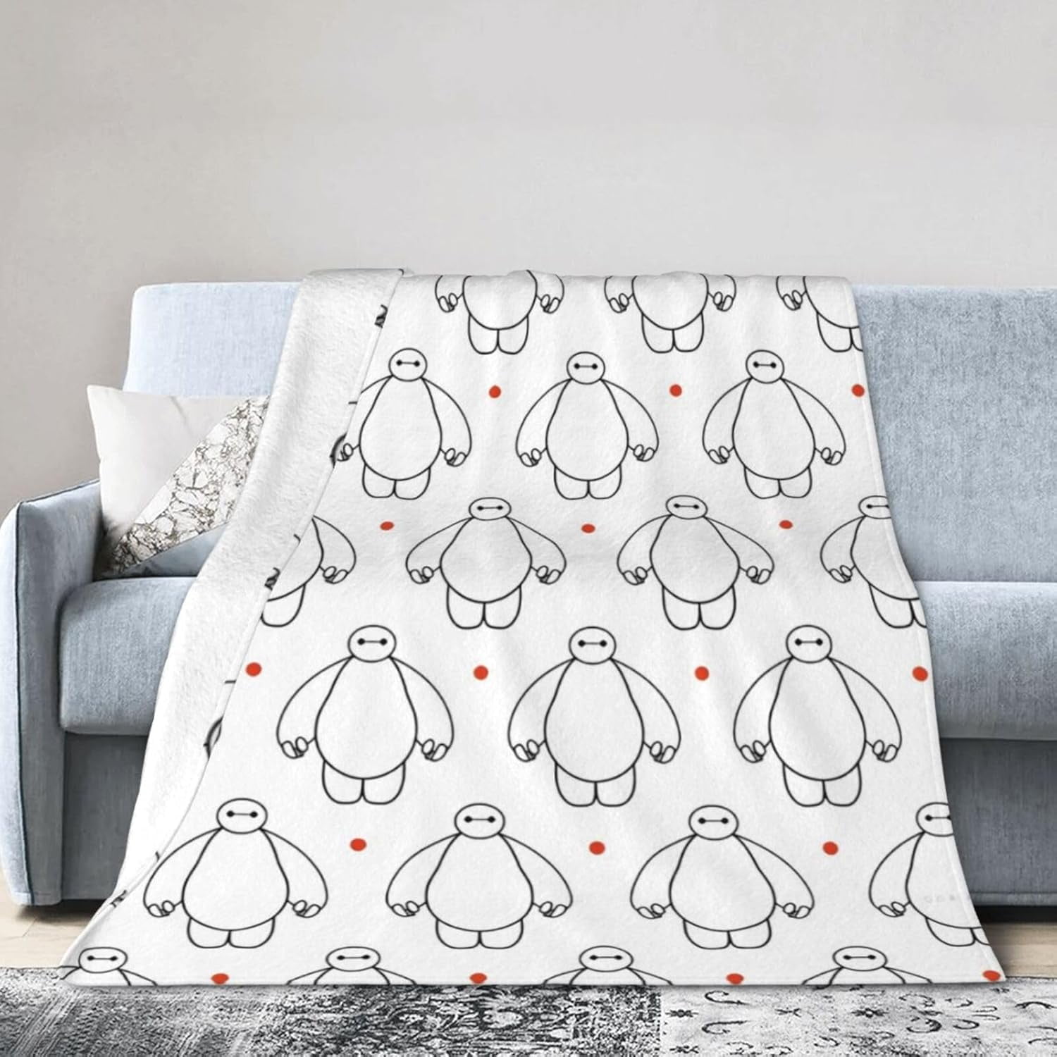 Baymax Bed Blankets Lightweight Flannel Throws Blankets All Seasons ...