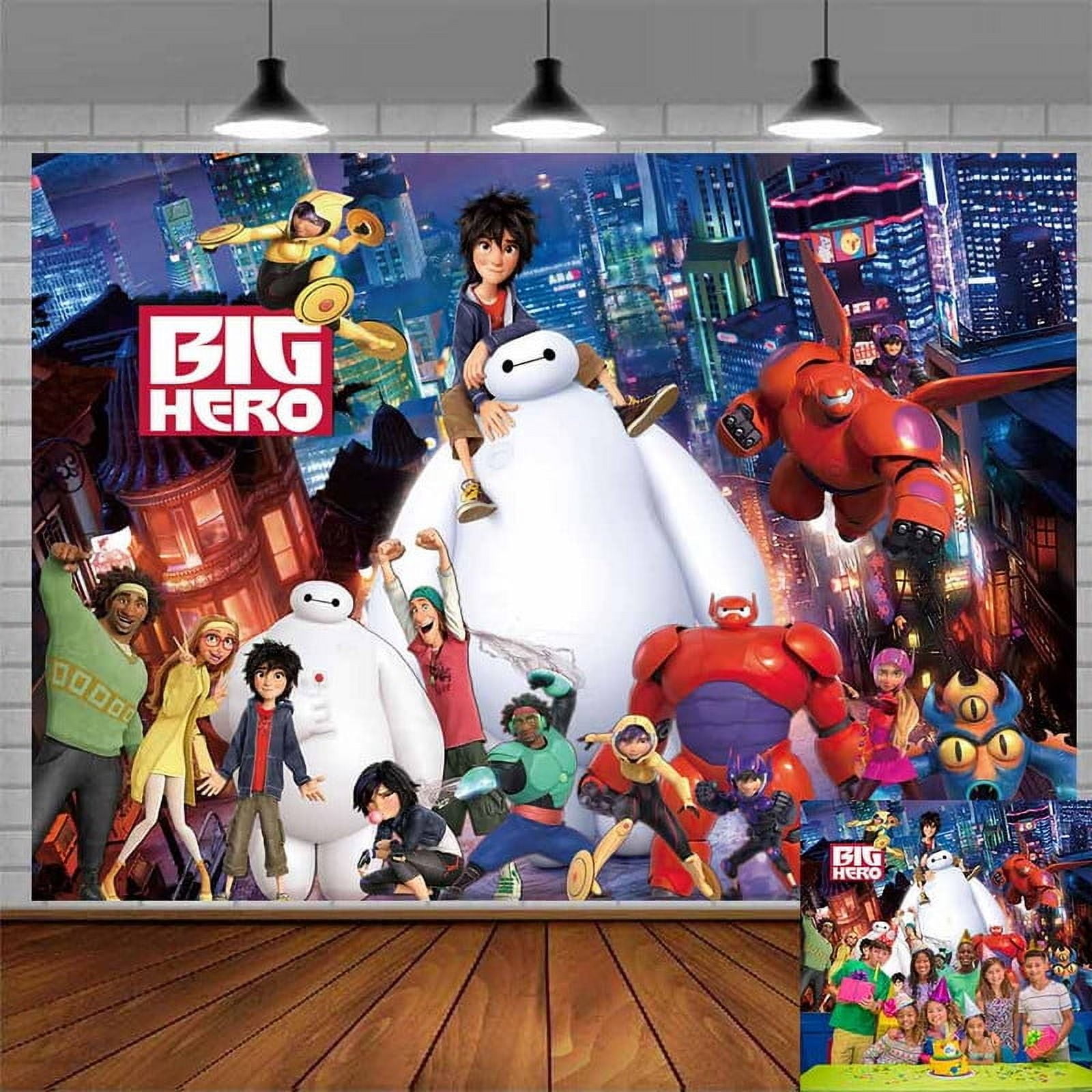 Baymax Big Hero Backdrop Banner Party Supplies Post Birthday ...