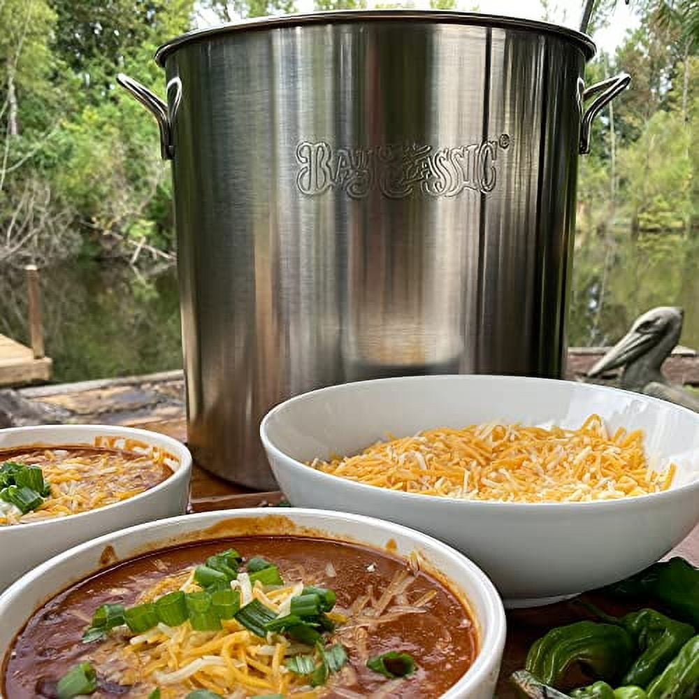 Bayou Classic 1440 40-qt Stainless Stockpot Features Heavy Duty Welded ...
