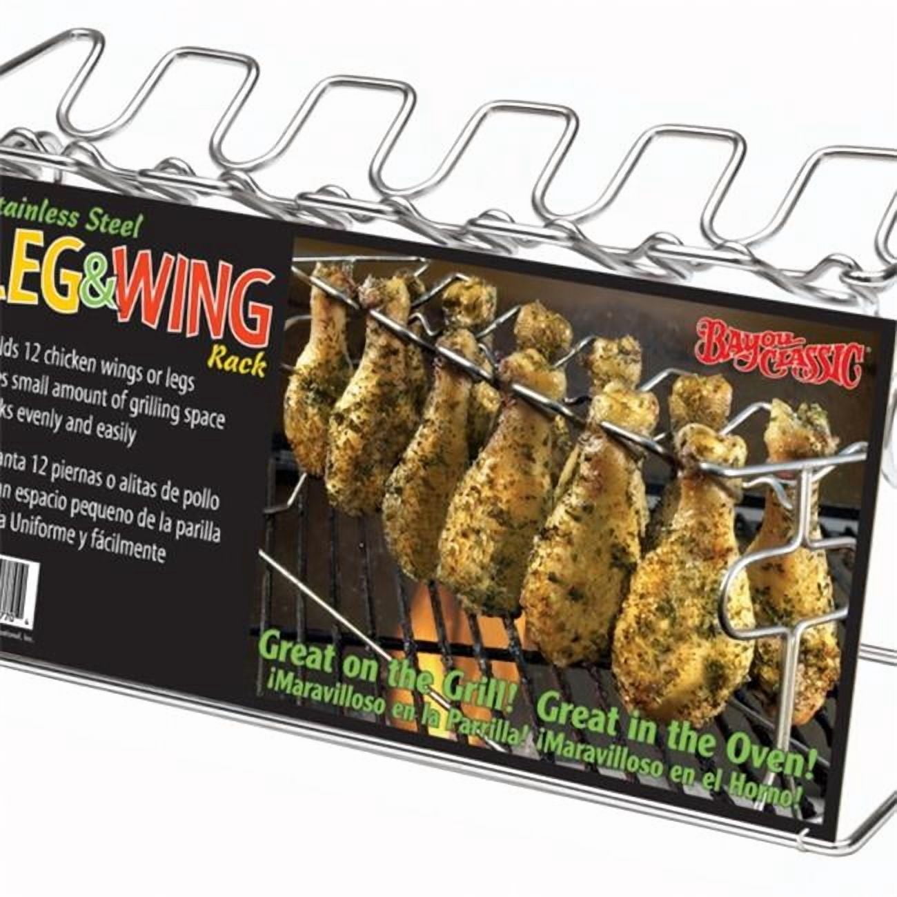 Bayou Classic Stainless Steel Chicken Leg Rack, Grilling, Roasting ...